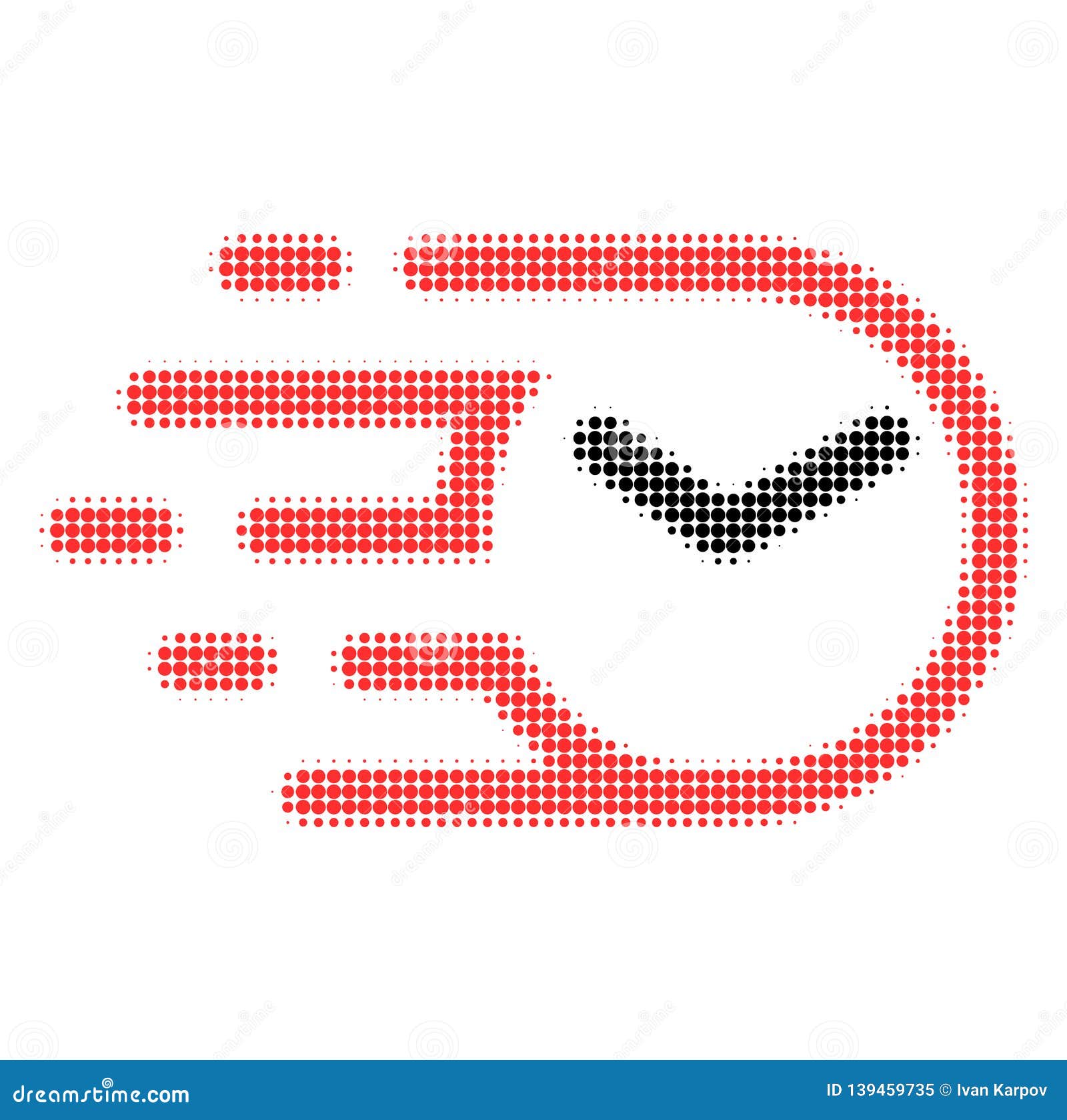 Clock Halftone Dotted Icon with Fast Rush Effect Stock Vector ...