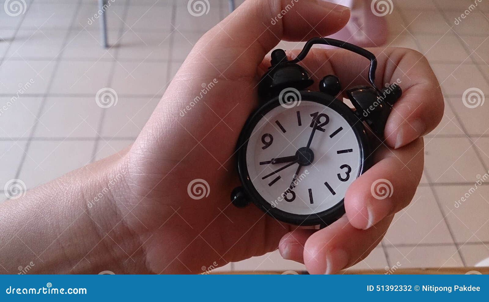 Clock on hand background stock photo. Image of backgrounds - 51392332