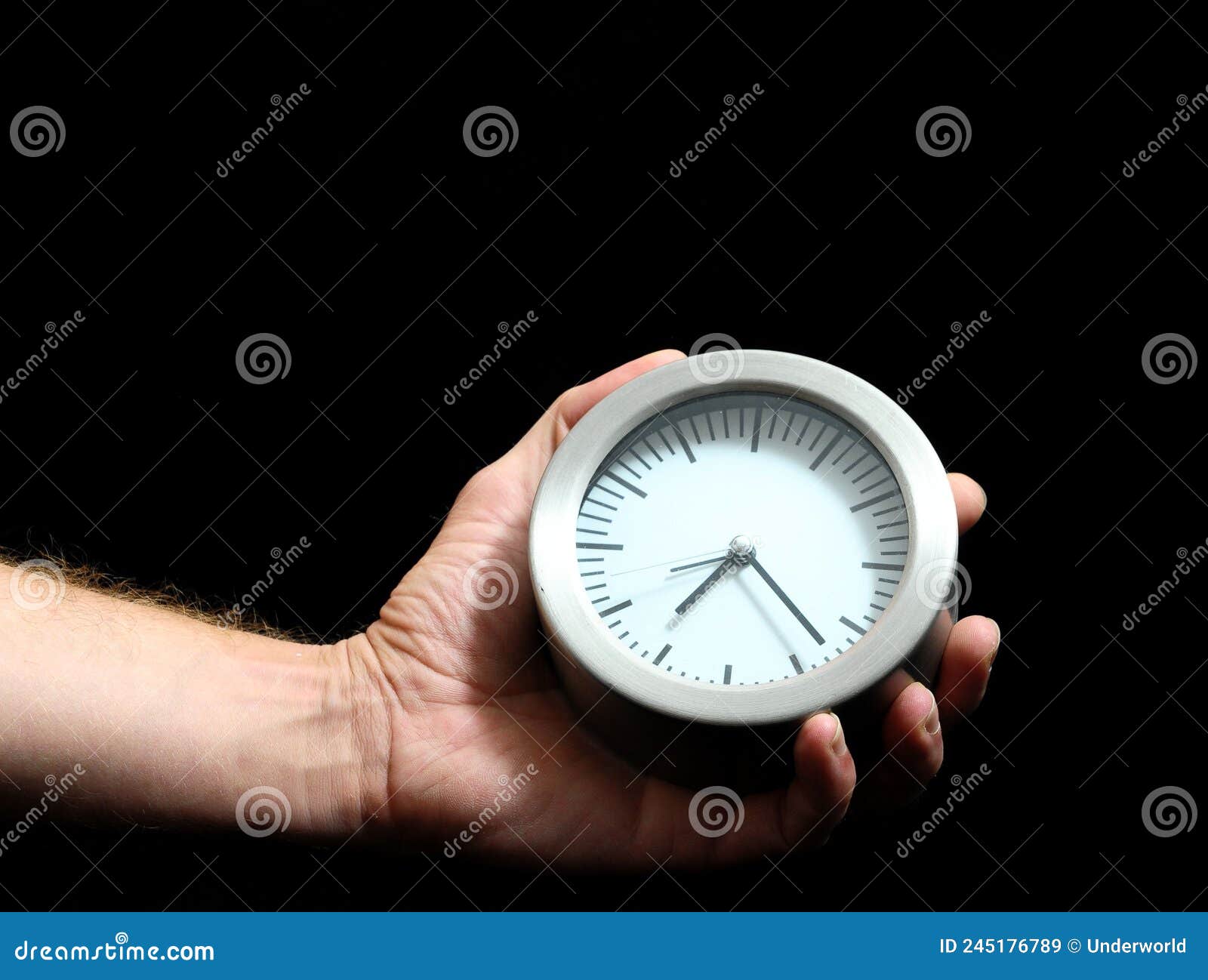 Clock and an Hand stock image. Image of business, alarm - 245176789