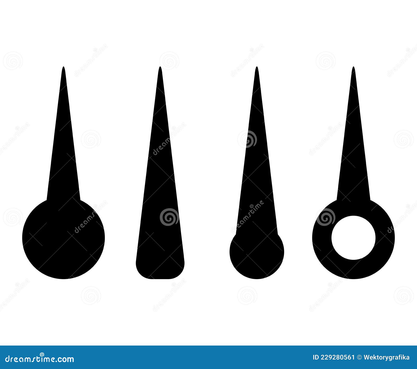 Clock Hands Design Template. Time Pointers Symbol. Template Design ...