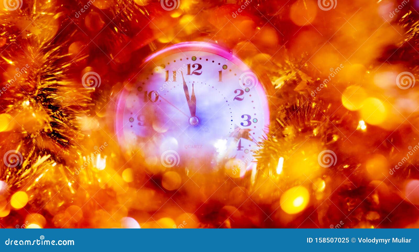 The Clock Hands Indicate the Approach of the New Year. Clock with ...