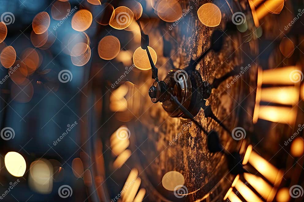 Clock Hands Moving Fast, Blurred by the Quick Motion, Passing Time ...