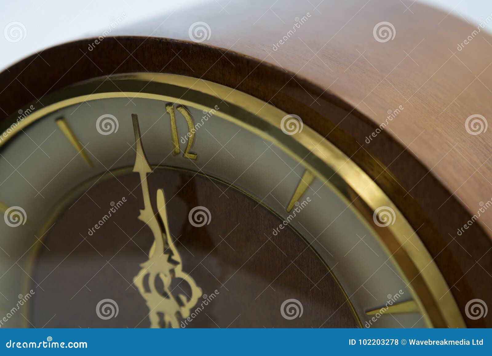 Clock Hands Reaching 12 Clock Midnight Stock Photo - Image of people ...