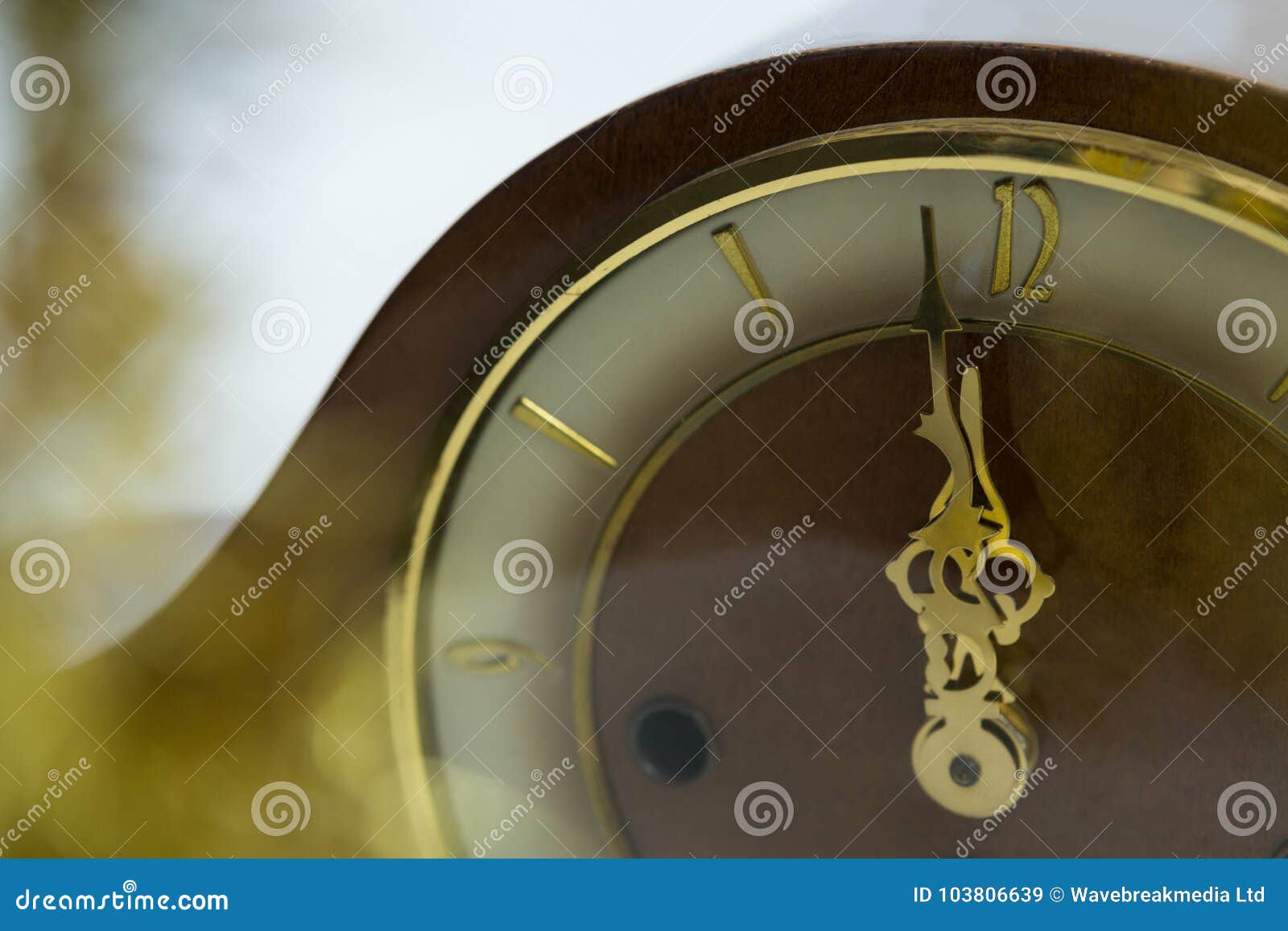 Clock Hands Reaching 12 Clock Midnight Stock Image - Image of night ...
