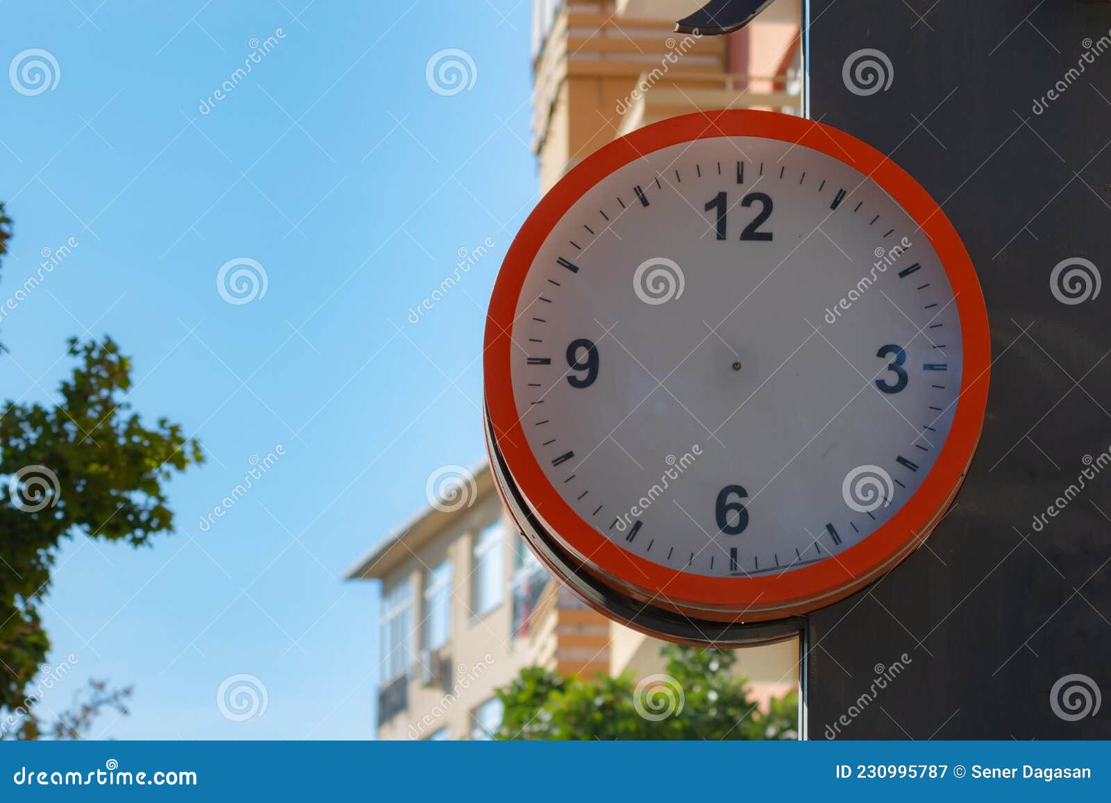 A Clock without Clock Hands in the Street. Timeless Concept Stock Image ...
