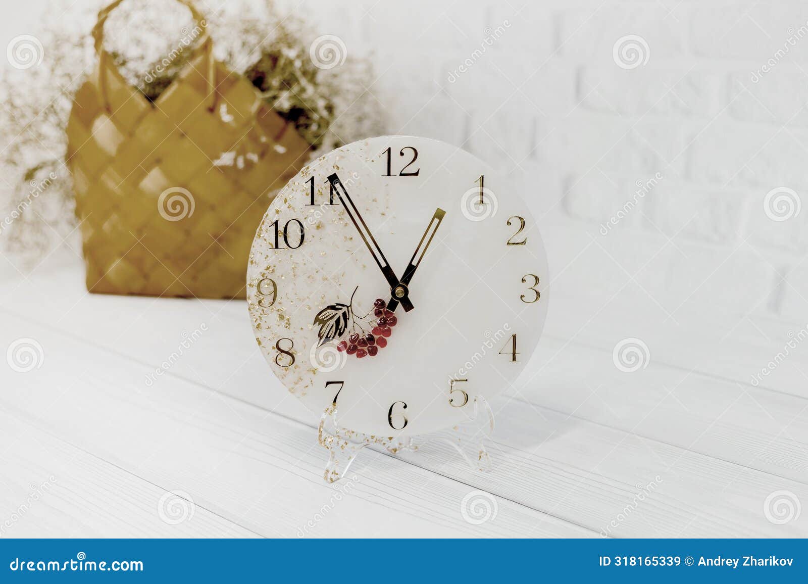 Clock. Clock Hands. Clock on the Table Still Life Stock Image - Image ...
