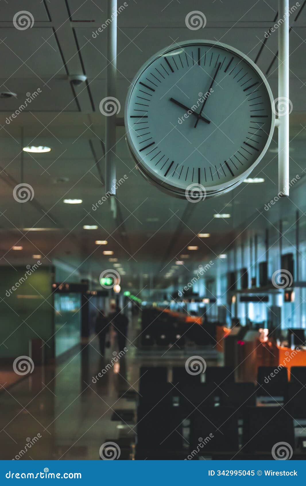 Clock Hanging in a Train Station Displaying the Time 22:03 Stock Image ...