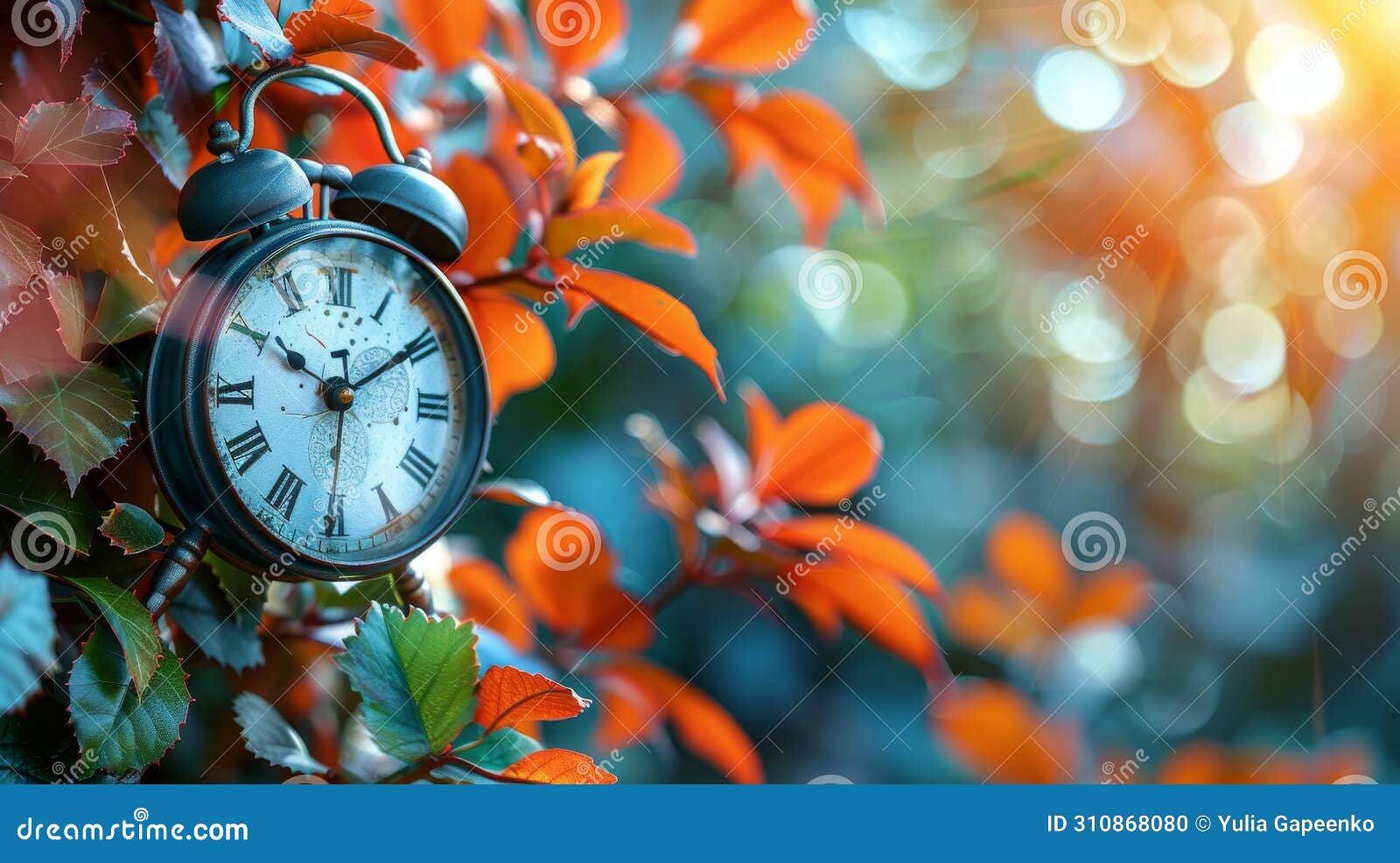 Clock Hanging on Tree Branch Stock Photo - Image of time, surreal ...
