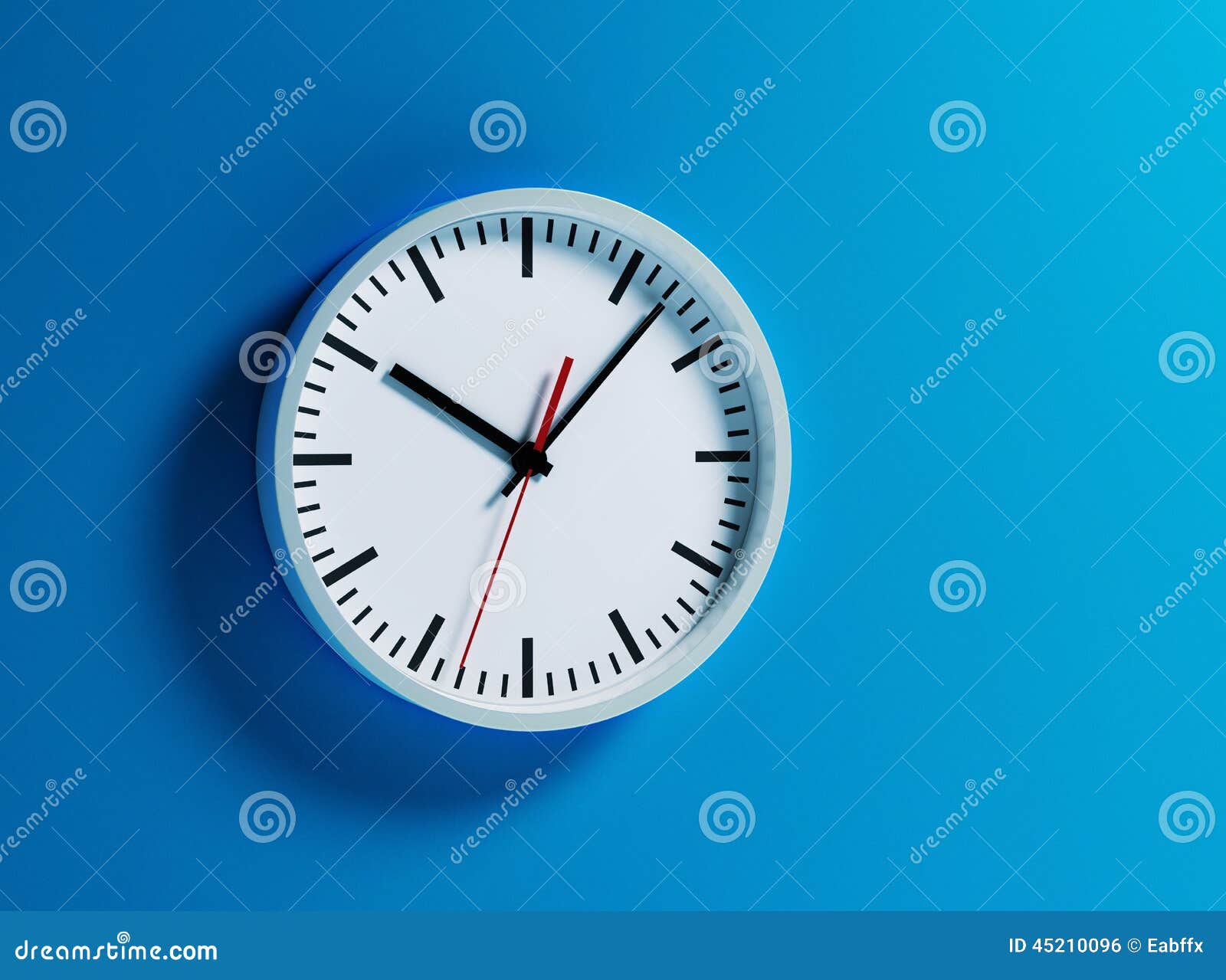 Clock hanging at the wall stock illustration. Illustration of hanging ...