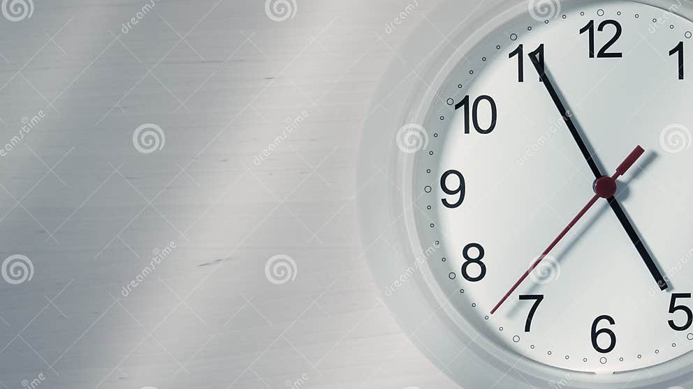 Clock Ticking Showing Five Hours Stock Image - Image of clock ...