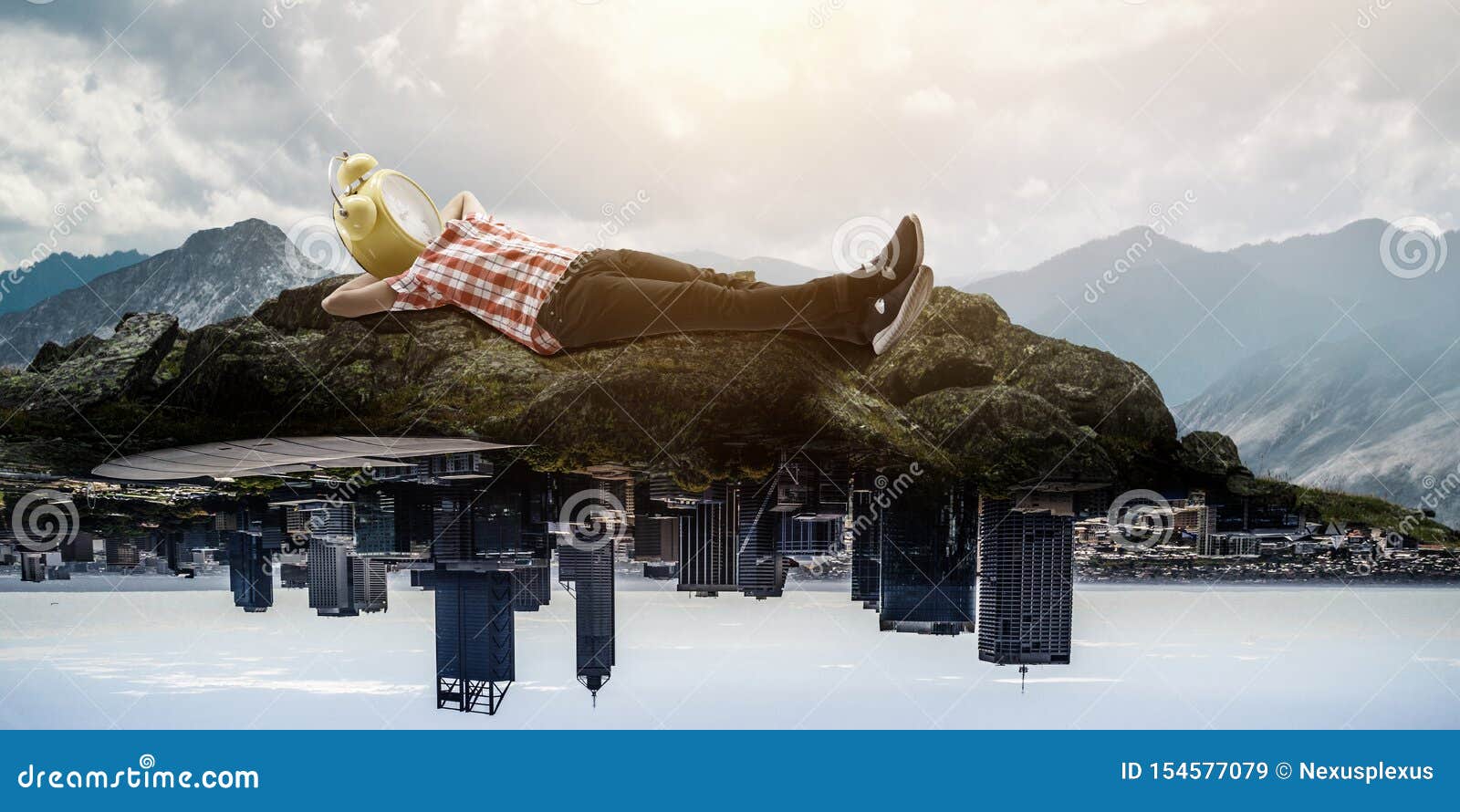 Clock Headed Man. Business Efficiency Concept. Stock Image - Image of ...