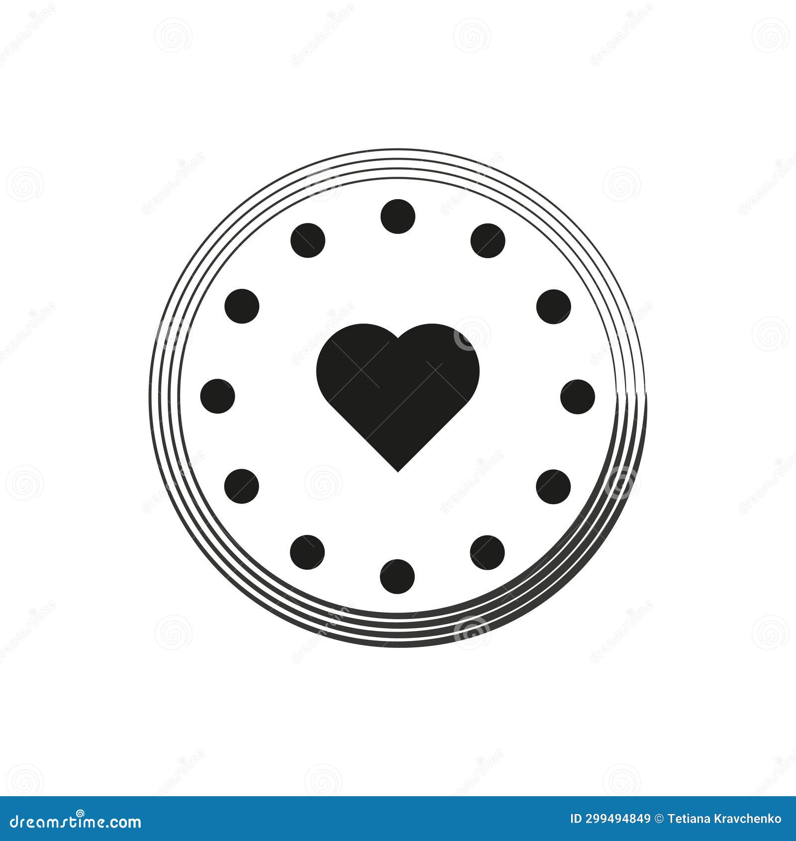 Clock with Heart. Vector Illustration. EPS 10 Stock Vector ...