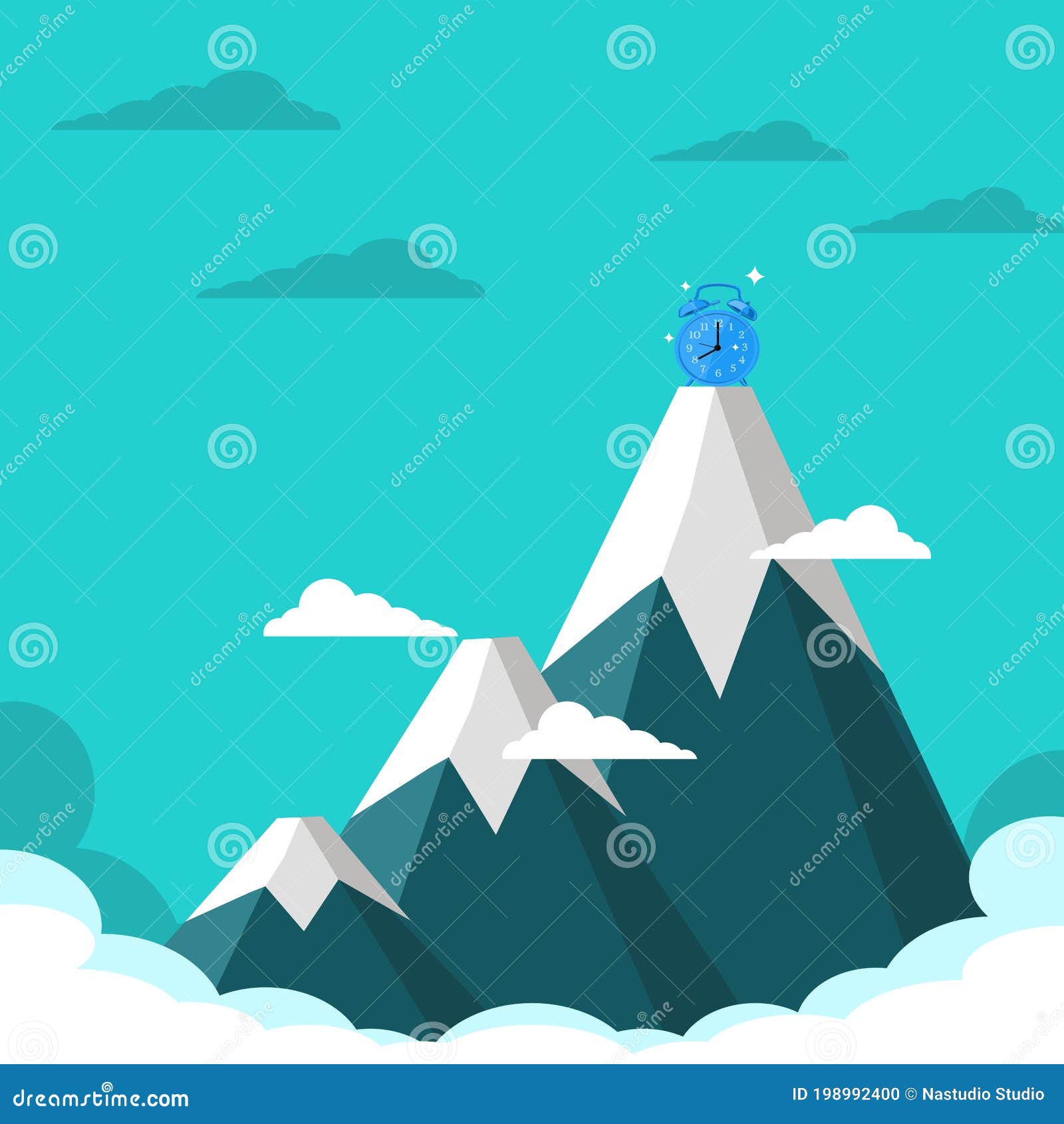 The Clock is on the Highest Mountain. the Concept of Time is Highly ...