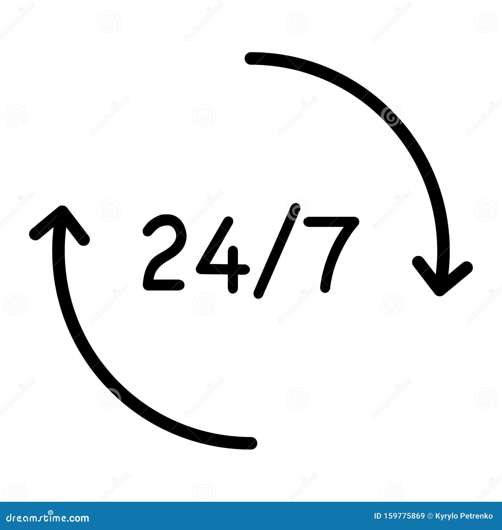 Clock Hours Concept Icon Working Hours Vector Stock Vector ...