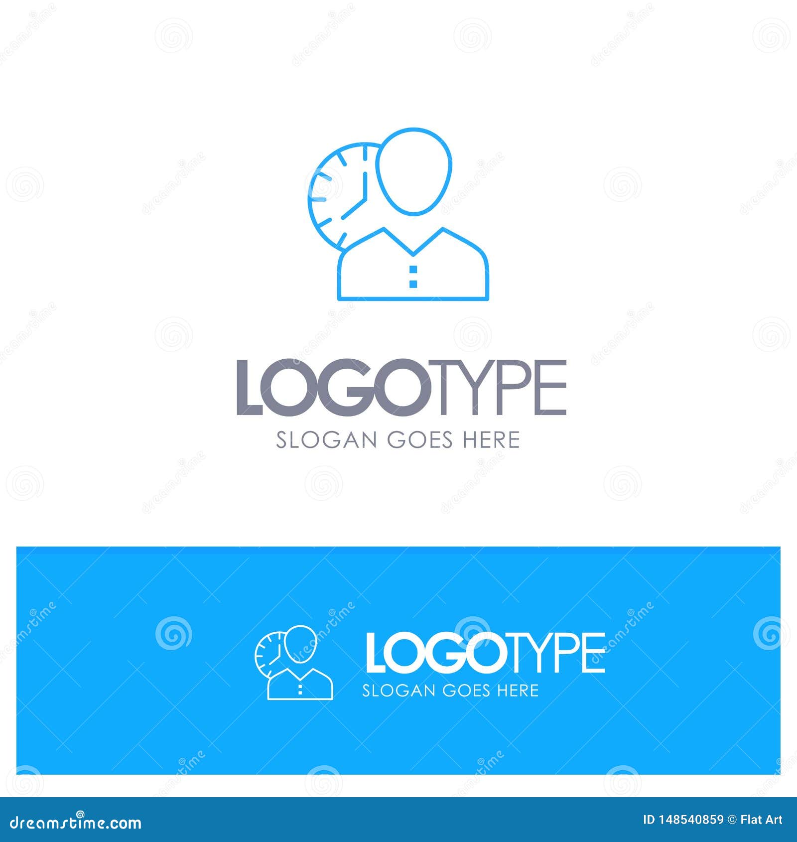 Clock, Hours, Man, Personal, Schedule, Time, Timing, User Blue OutLine ...