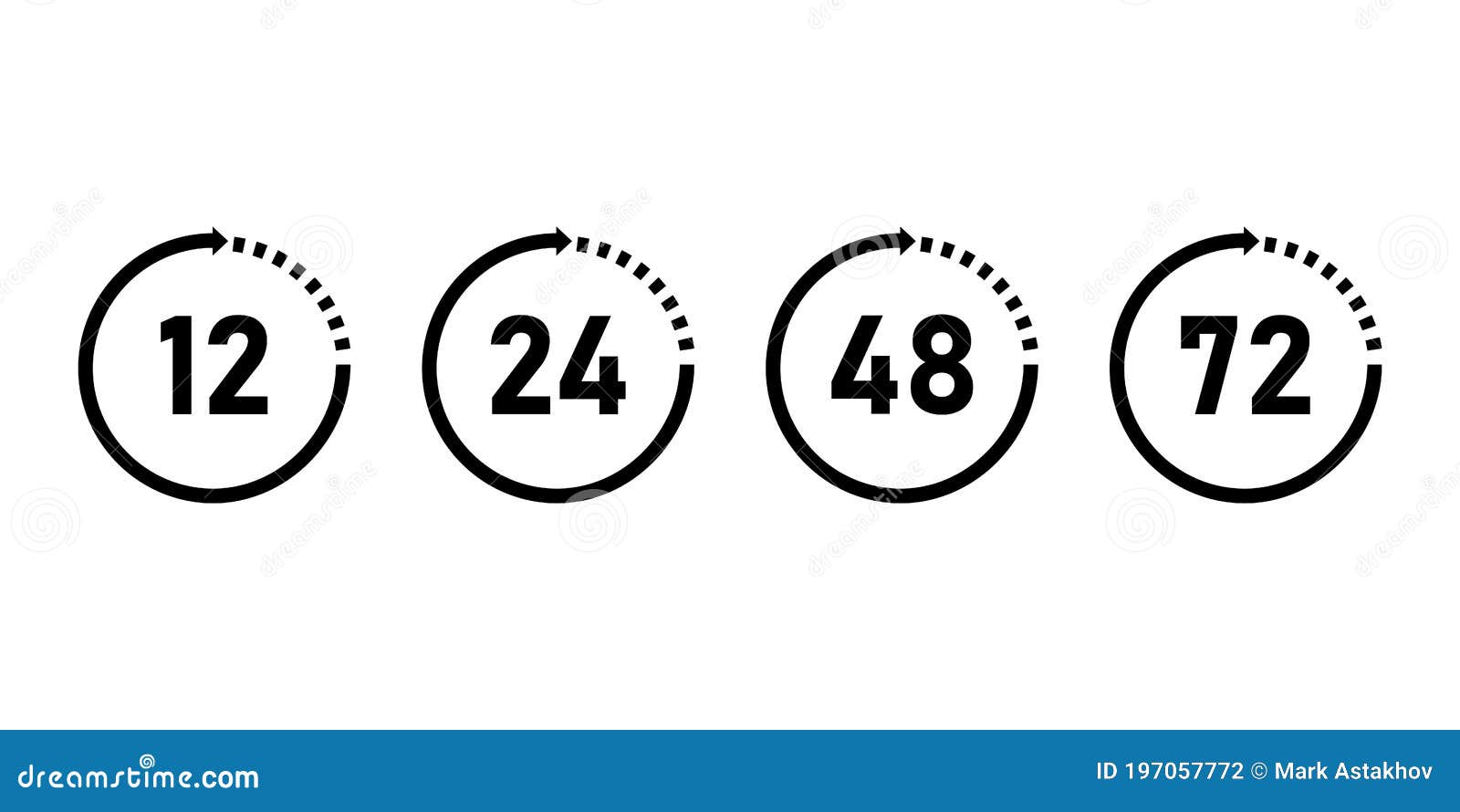 Clock Hours Work Icon, Vector Clock with Arrow Stock Vector ...