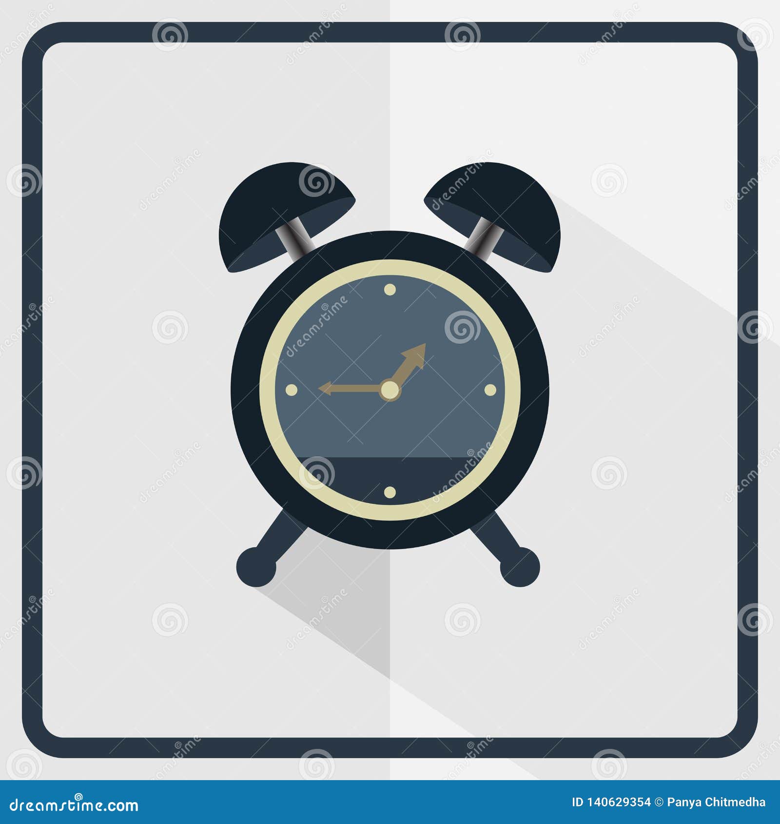 Alram clock icon stock vector. Illustration of second - 140629354