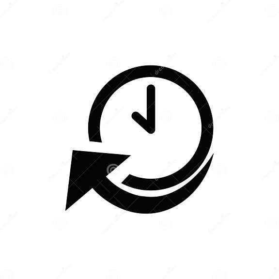 Clock Icon with Arrow. Vector Illustration Decorative Design Stock ...