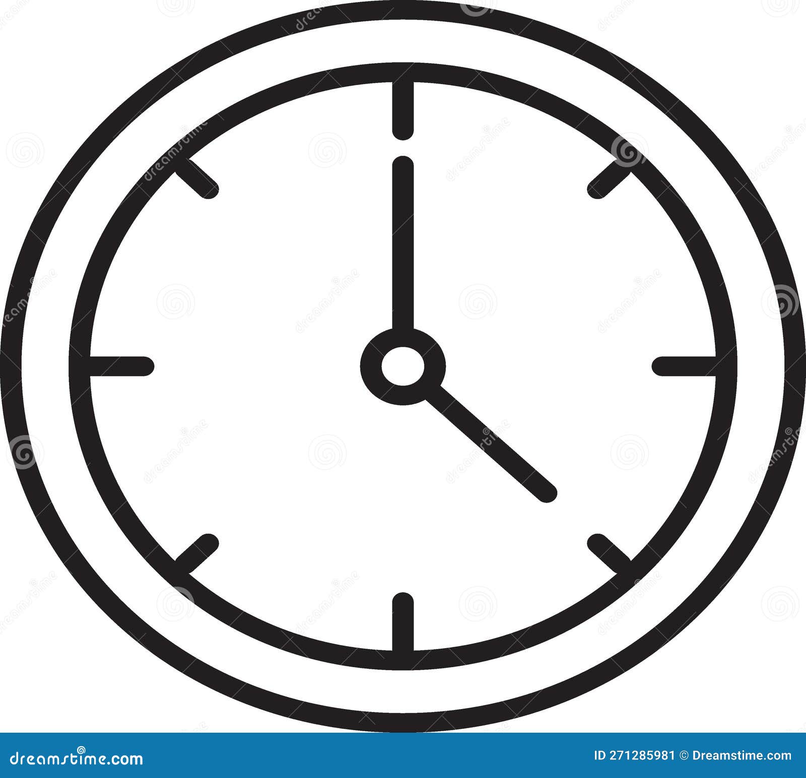 Clock Icon Black And White Stock Image | CartoonDealer.com #271285981