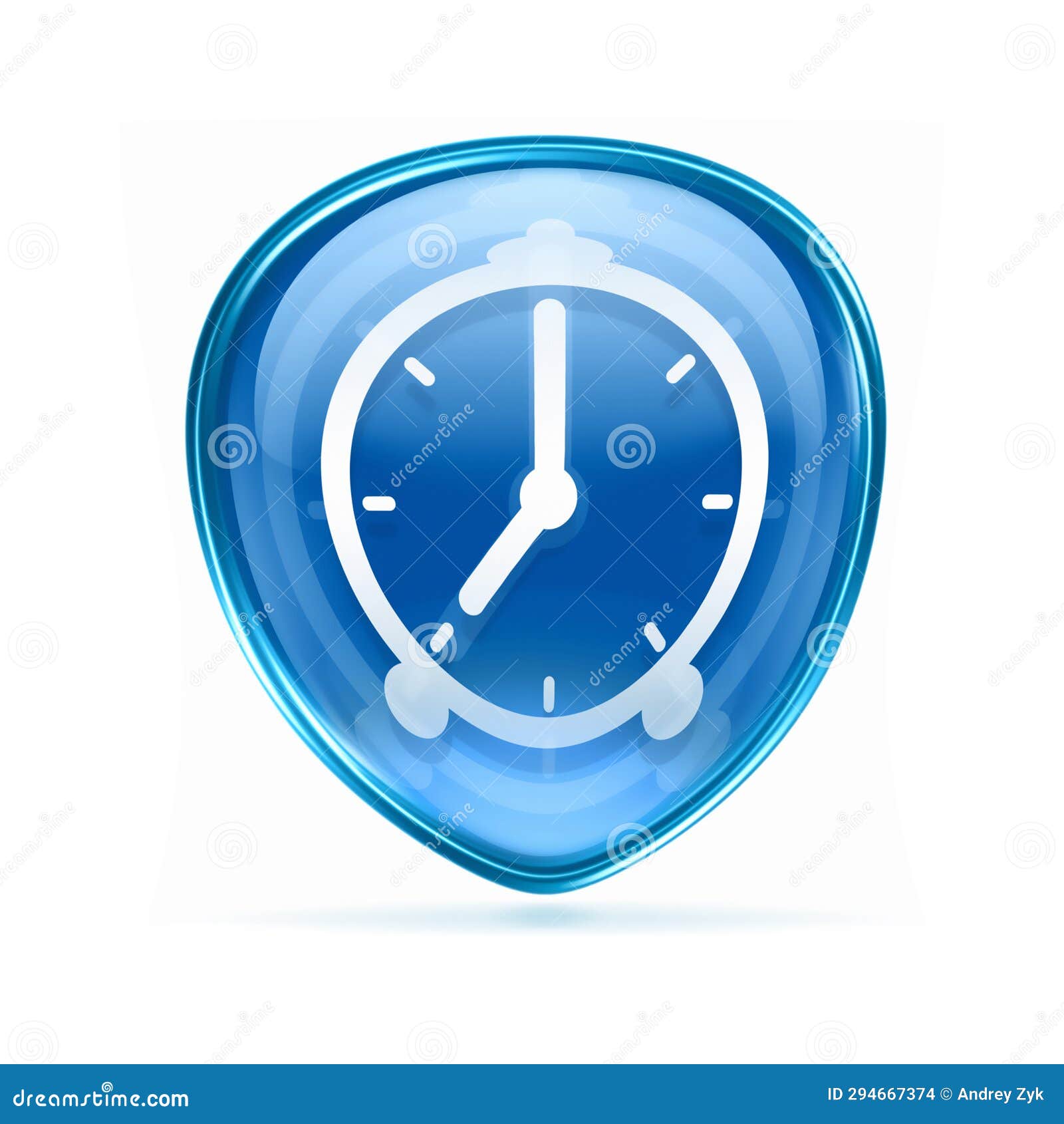 Clock icon blue. stock photo. Image of icon, timer, webpage - 294667374