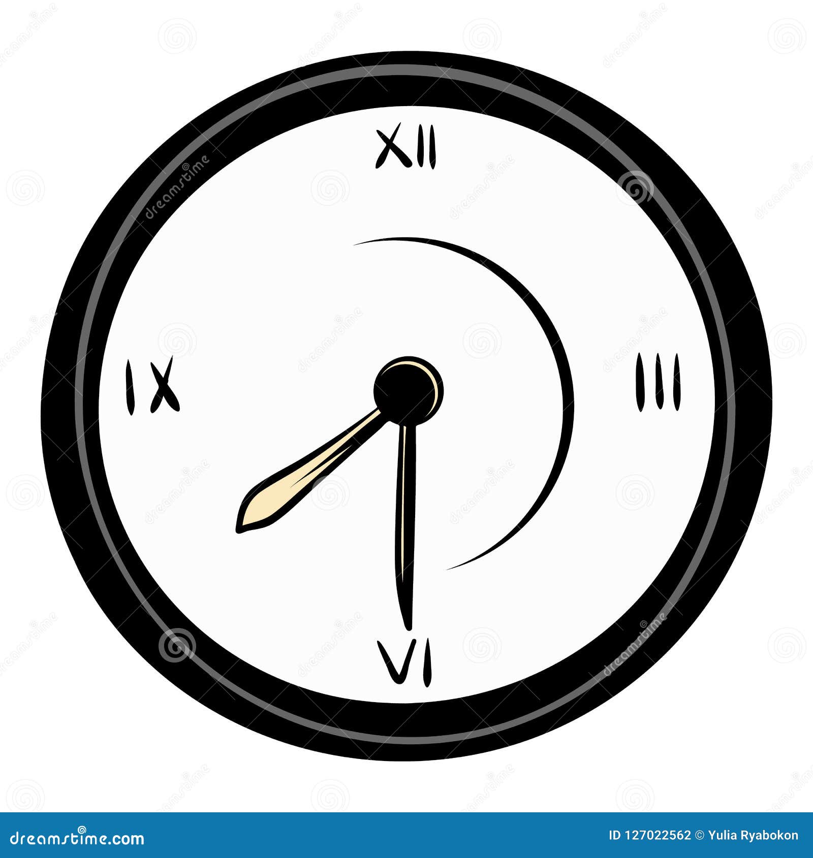 Clock icon cartoon stock illustration. Illustration of alarm - 127022562