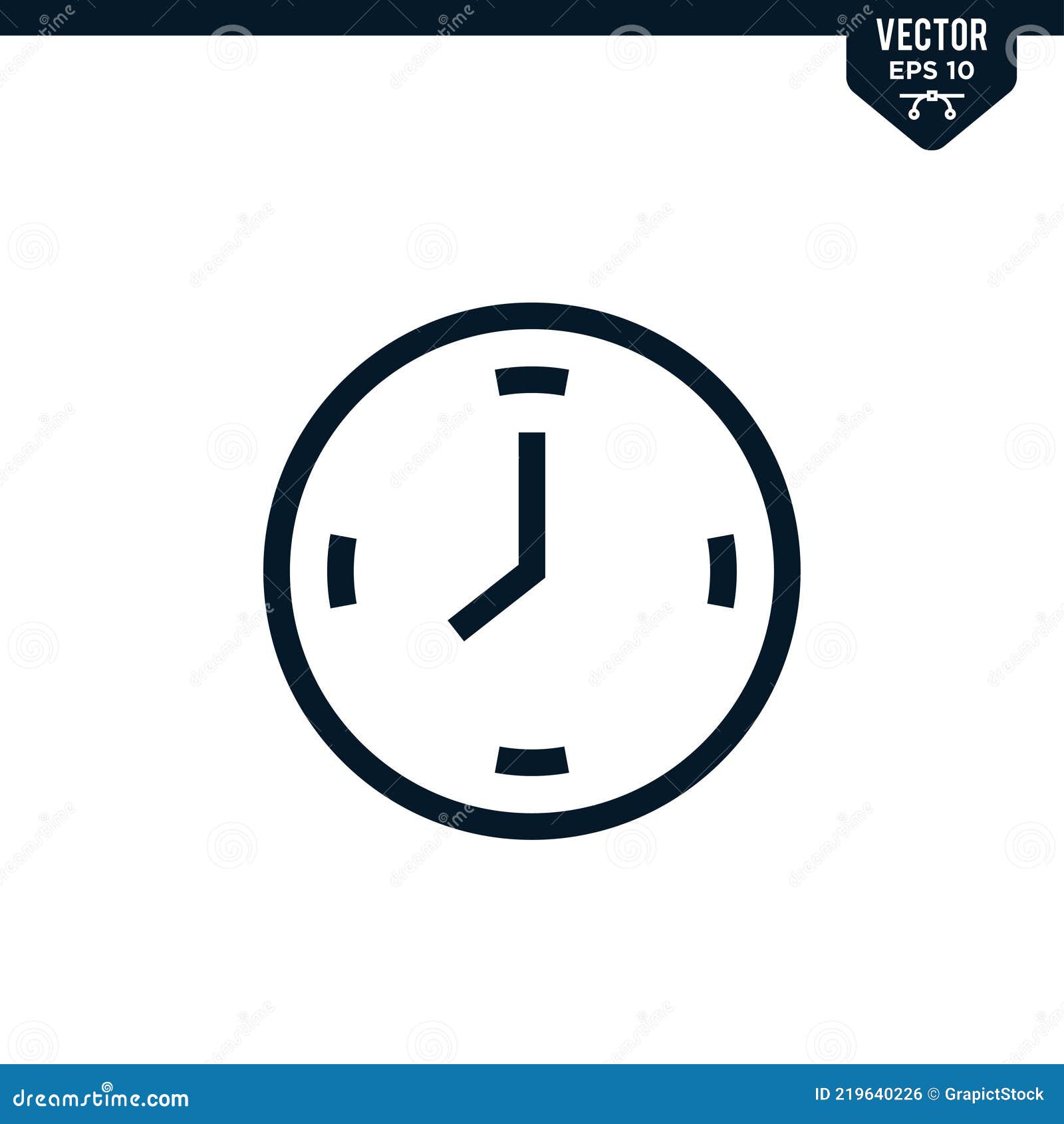 Clock Icon Collection, Outlined Style Stock Vector - Illustration of ...