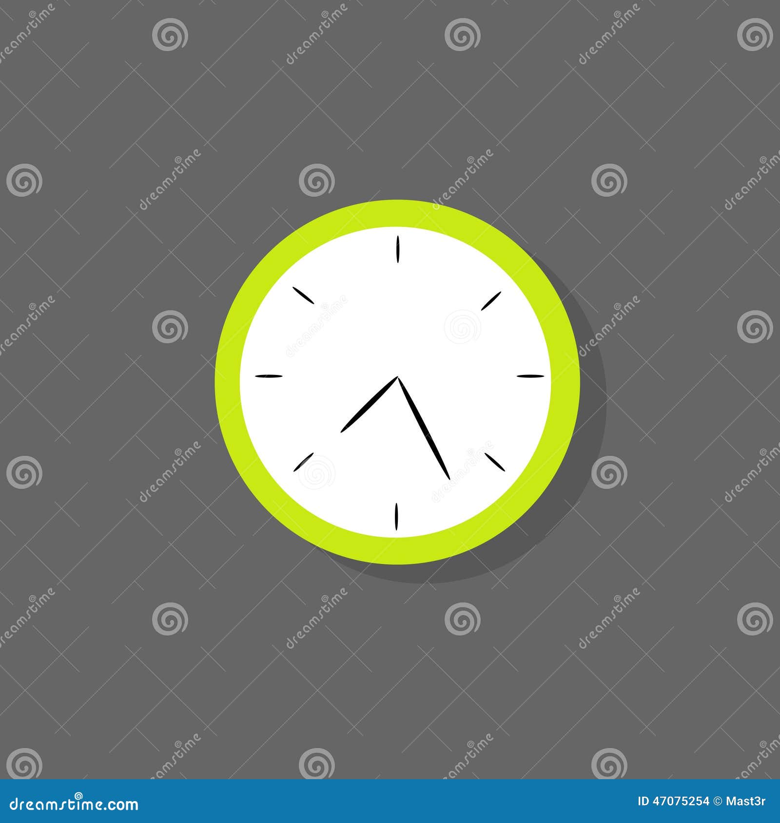 Clock Icon Color Flat Design Vector Stock Vector - Illustration of ...