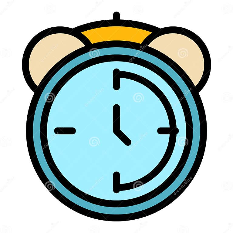 Clock Icon Color Outline Vector Stock Vector - Illustration of color ...
