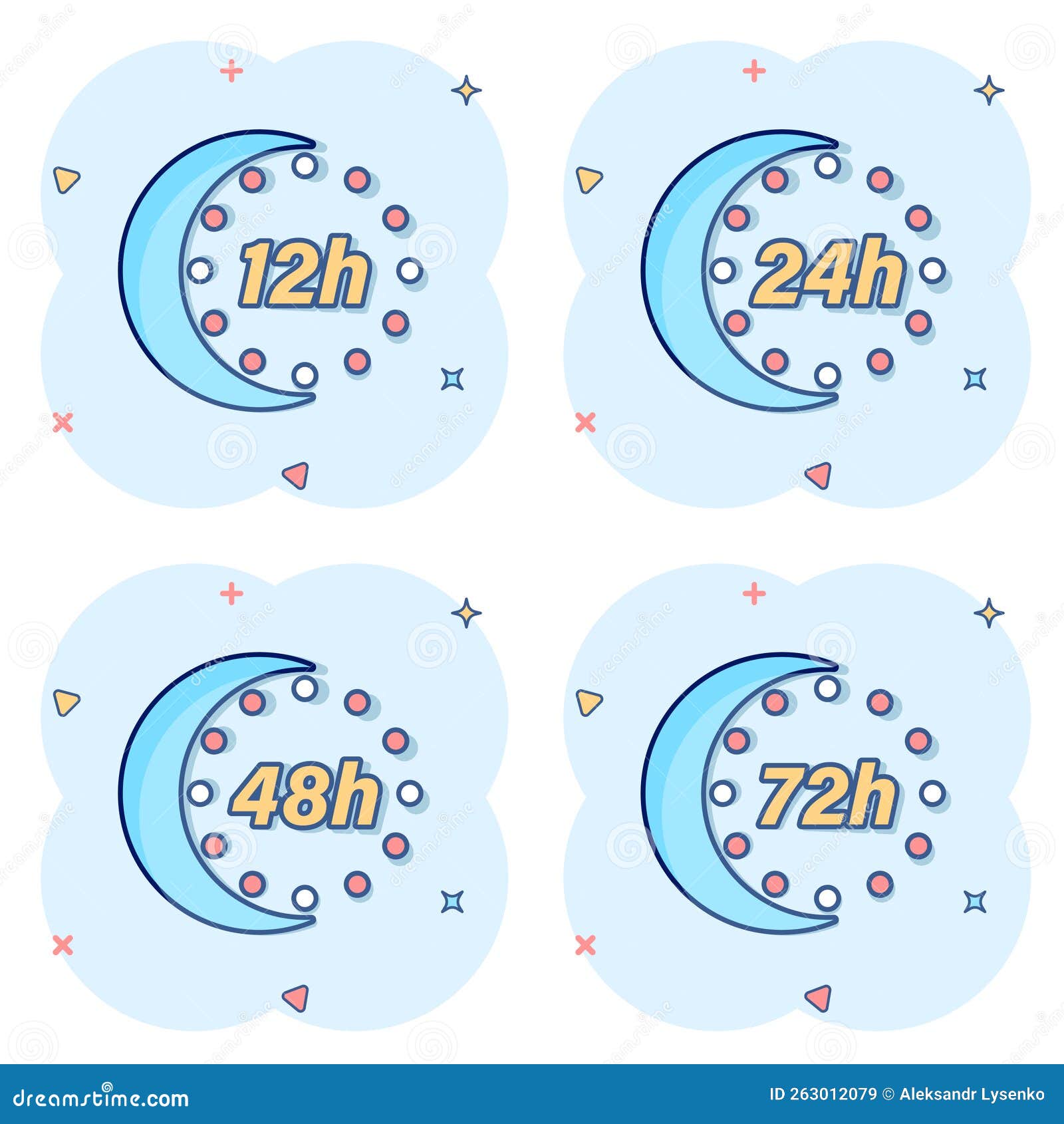 Clock Icon in Comic Style. Timer Countdown Cartoon Vector Illustration ...