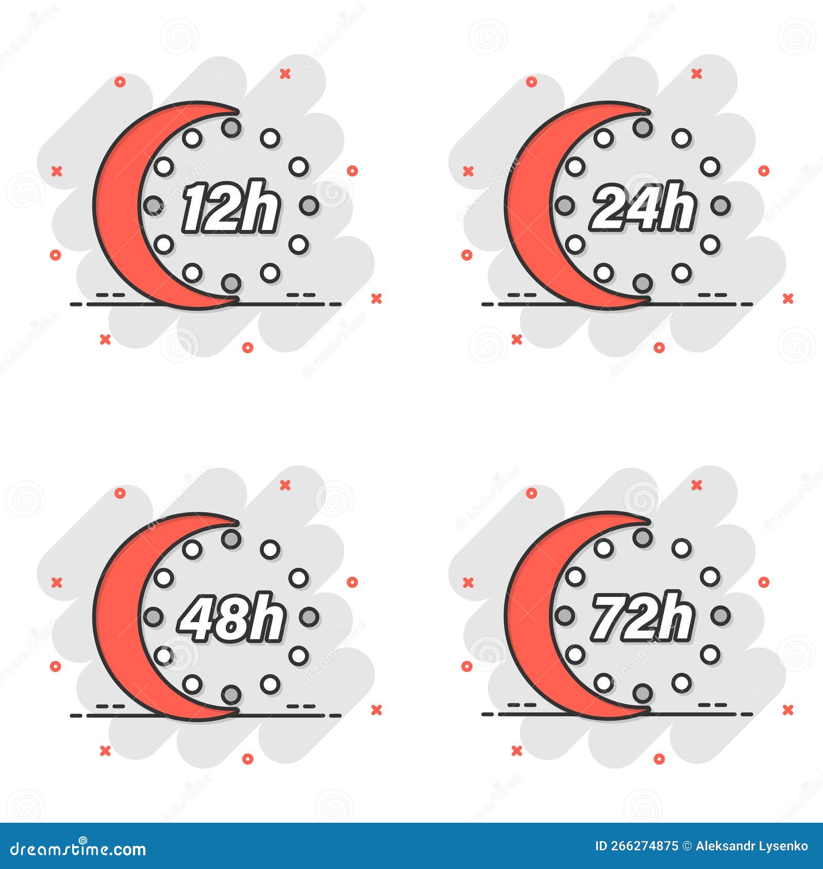 Clock Icon in Comic Style. Timer Countdown Cartoon Vector Illustration ...