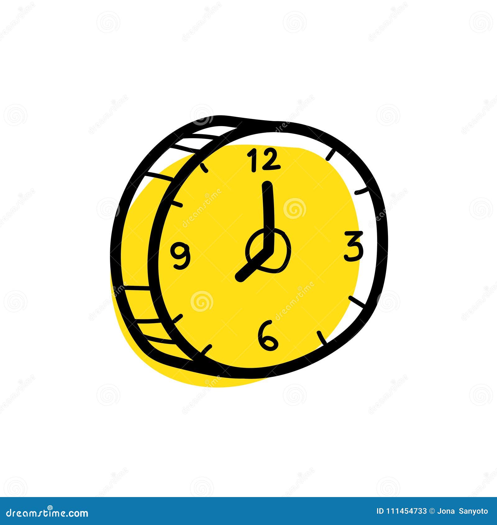 Clock Icon Design Vector Illustration Doodle Stock Vector ...