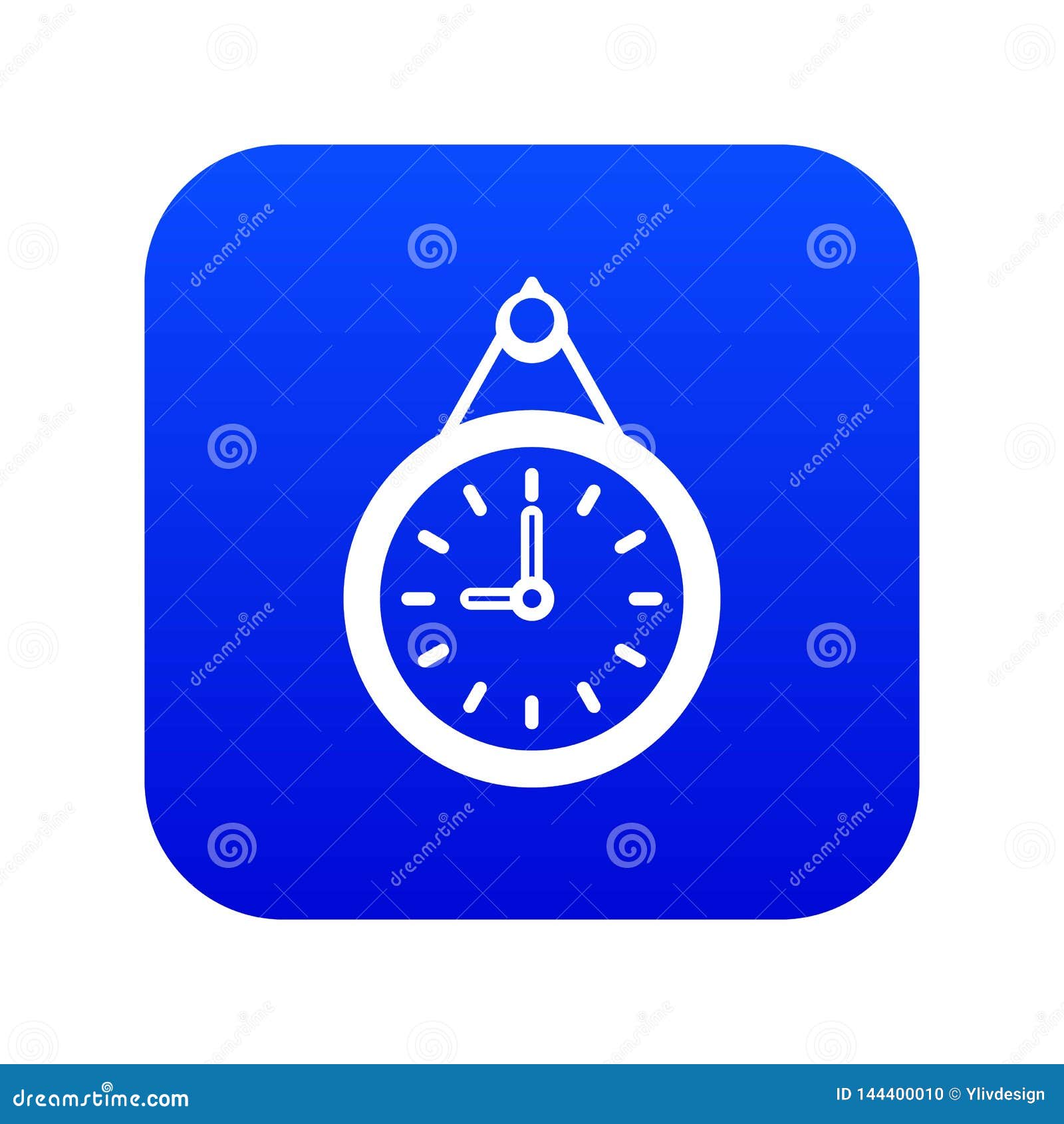 Clock icon digital blue stock vector. Illustration of chronometer ...