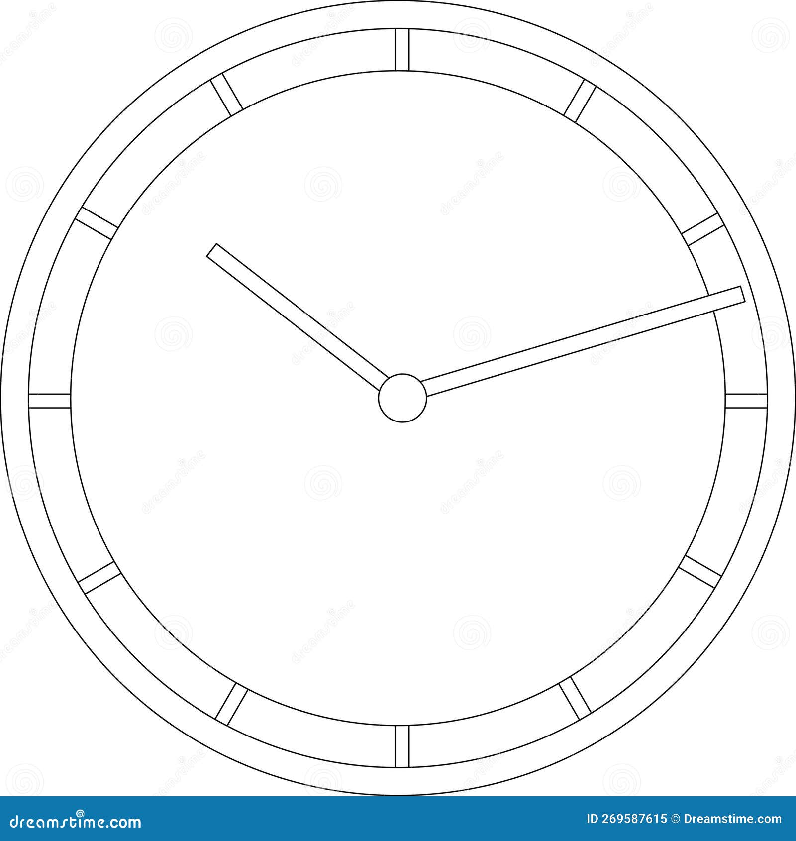 Clock icon drawing stock illustration. Illustration of symbol - 269587615