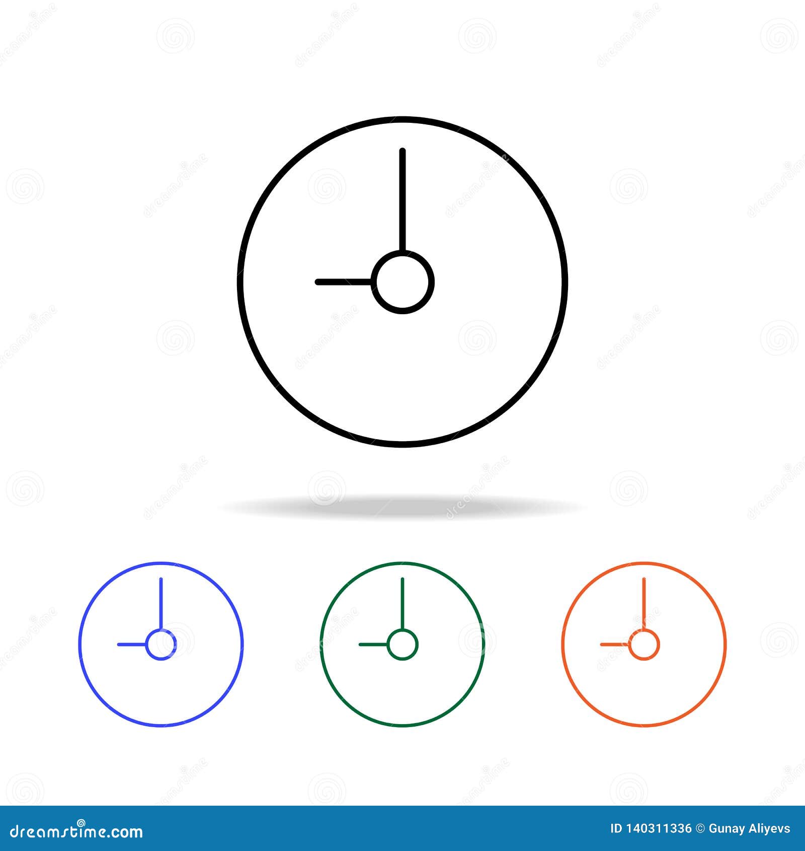 Clock Icon. Elements of Simple Web Icon in Multi Color. Premium Quality ...