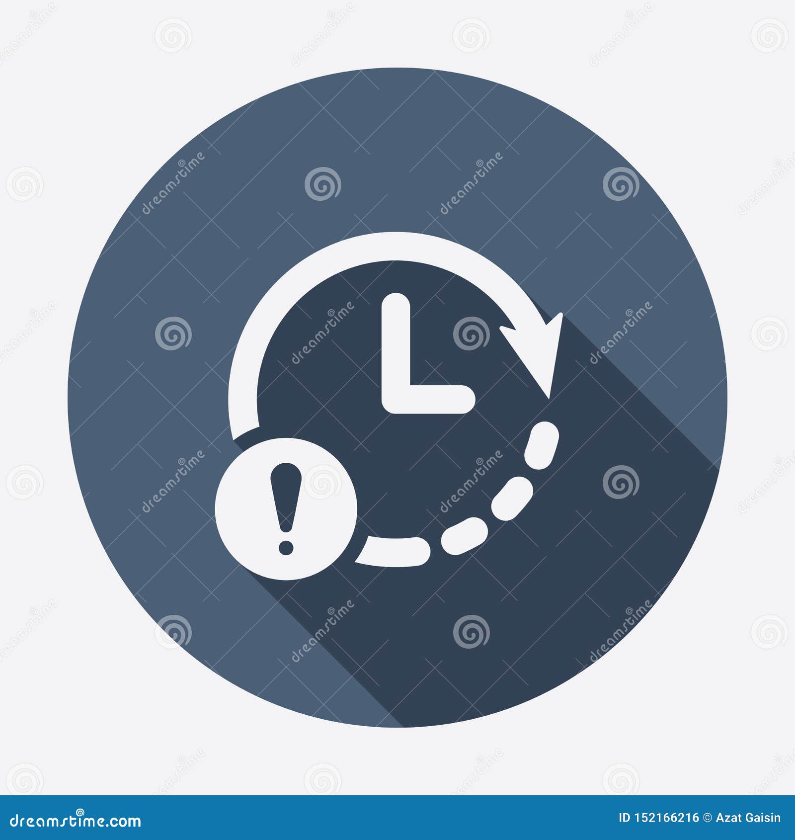 Clock Icon with Exclamation Mark. Clock Icon and Alert, Error, Alarm ...