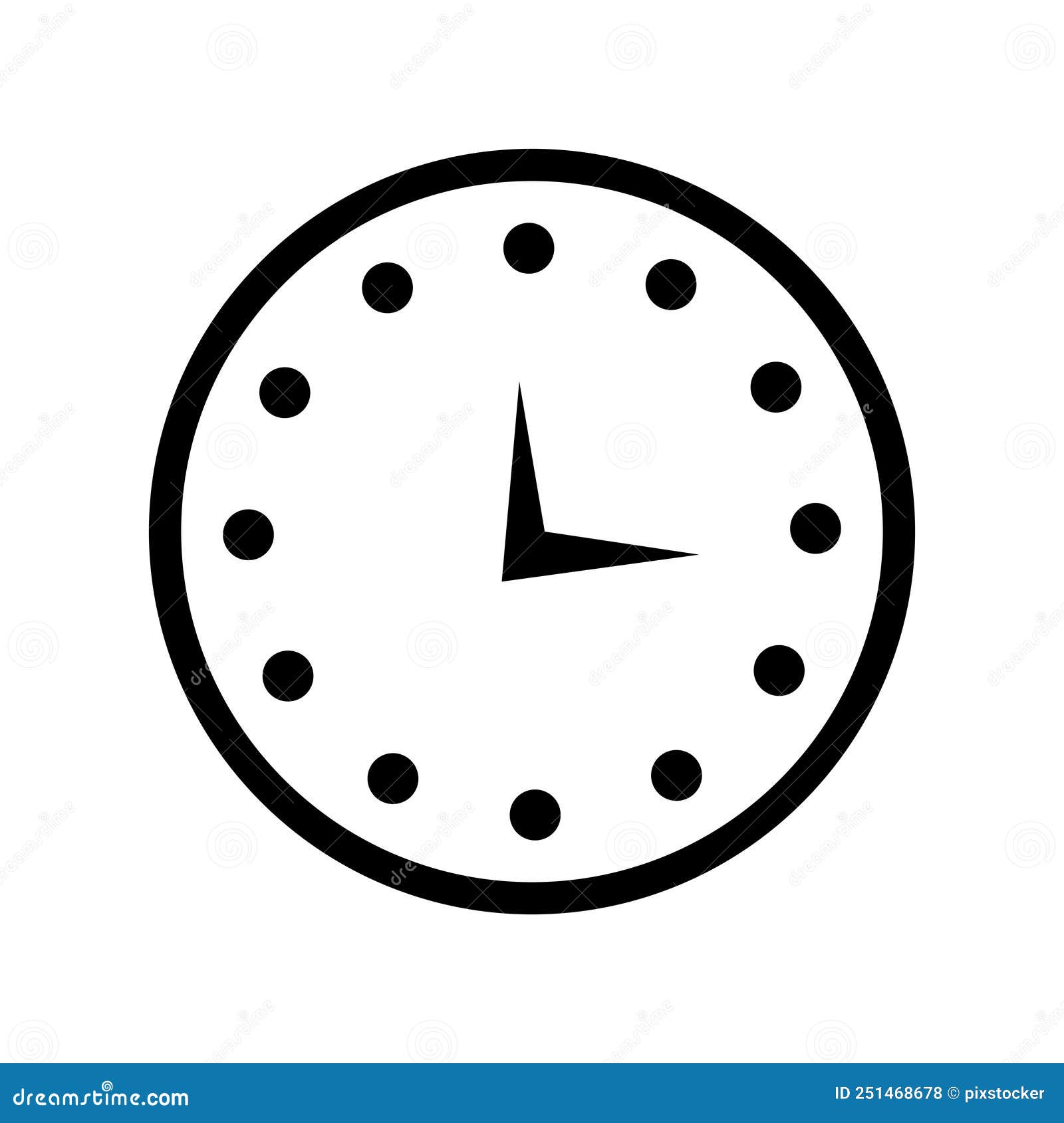 Clock Icon Flat Style. Clock Logo Design Vector Template Stock Vector ...