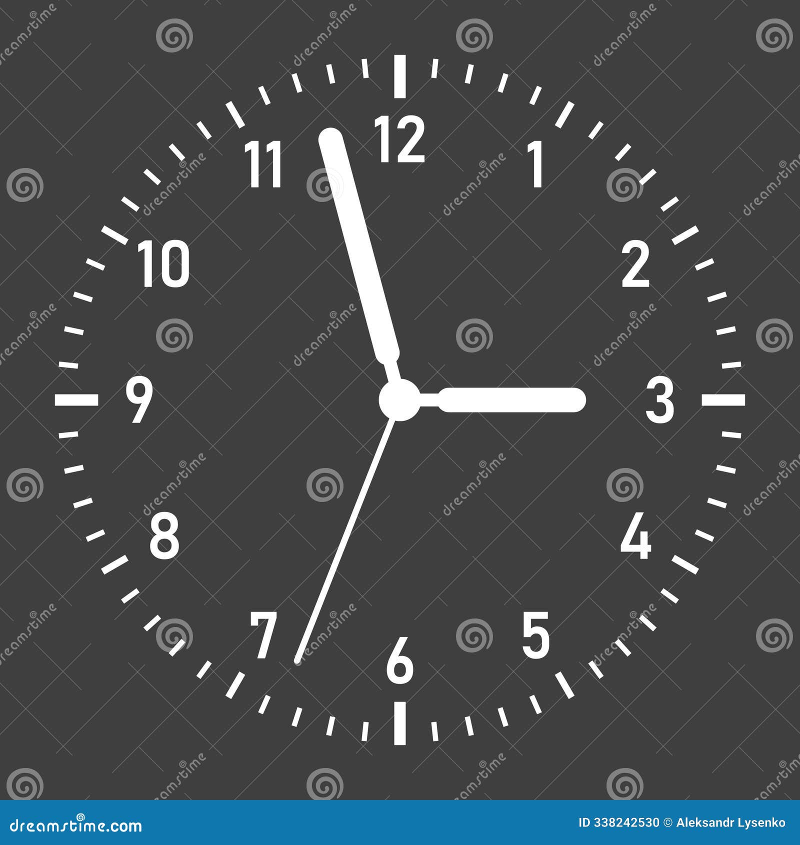 Clock Icon in Flat Style. Round Watch Vector Illustration on Isolated ...