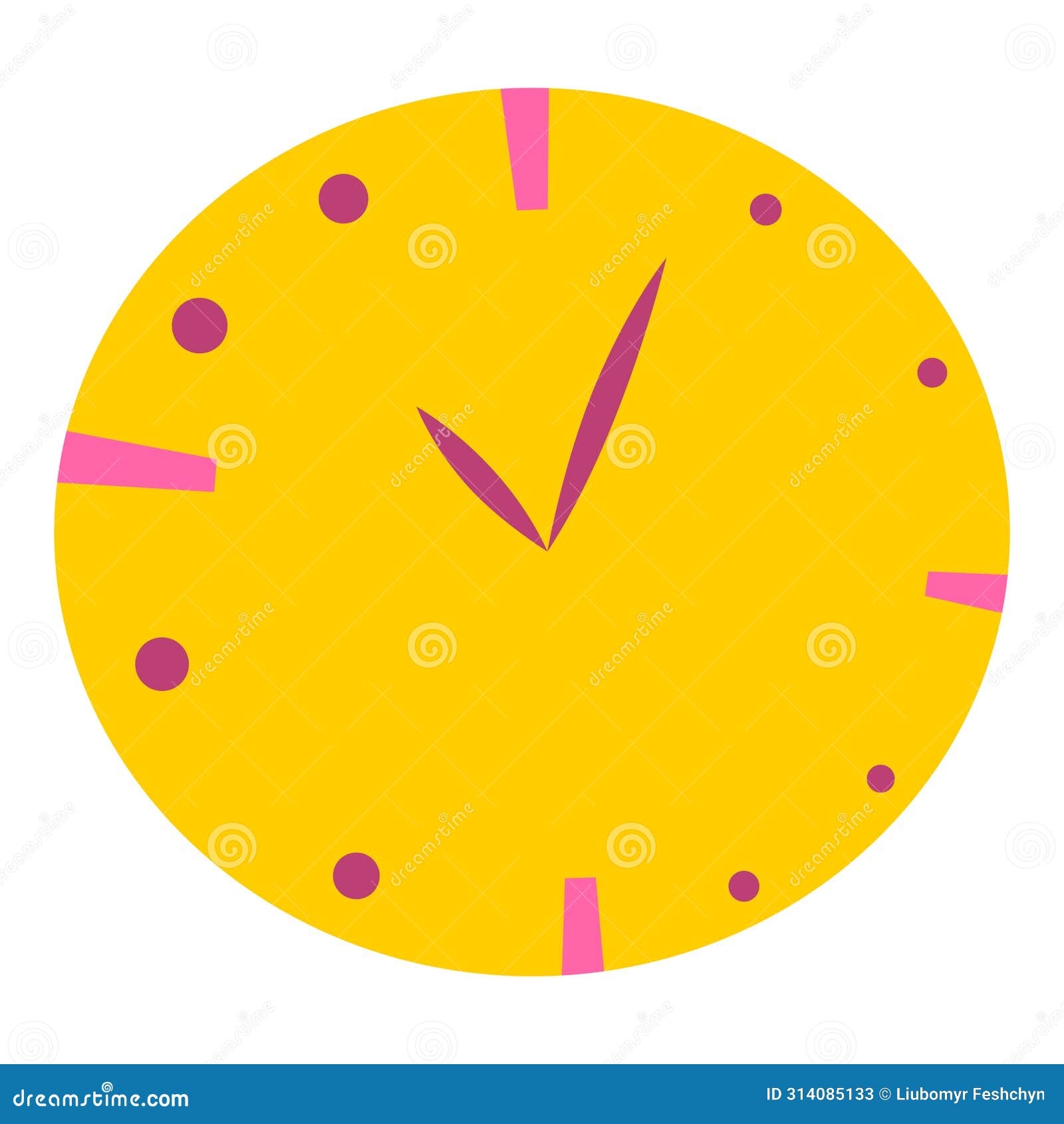 Clock Icon in Flat Style. Wall Office Clock. Business Watch or Wake-up ...