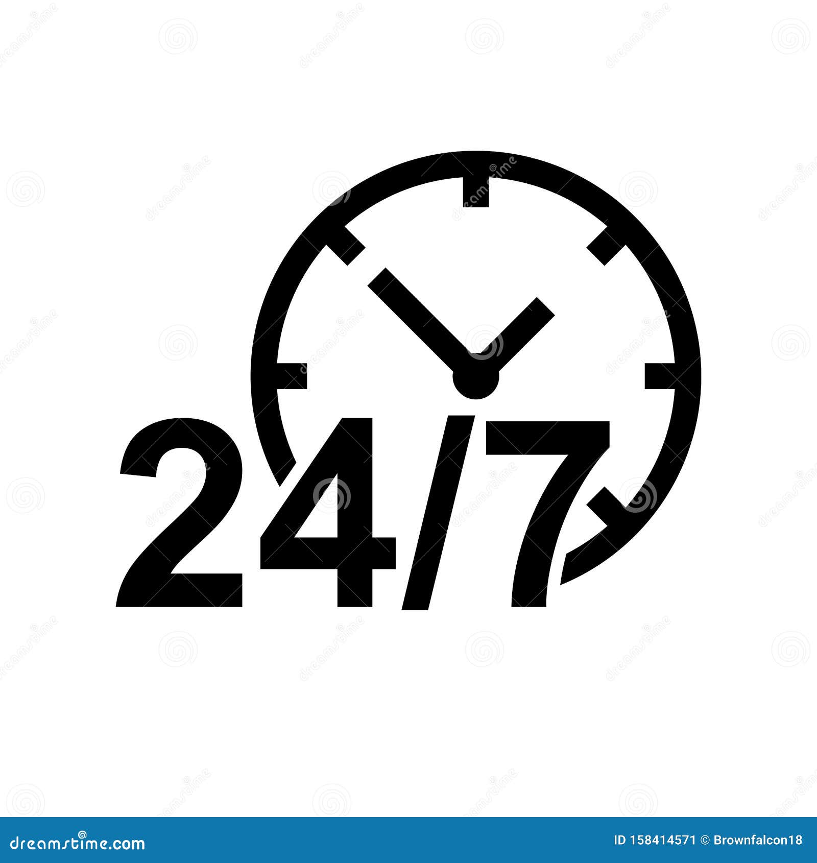 24/7 Clock Icon Flat Vector Illustration Design Stock Vector ... 24/7 Clock Icon Flat Vector Illustration Design Stock Vector ...