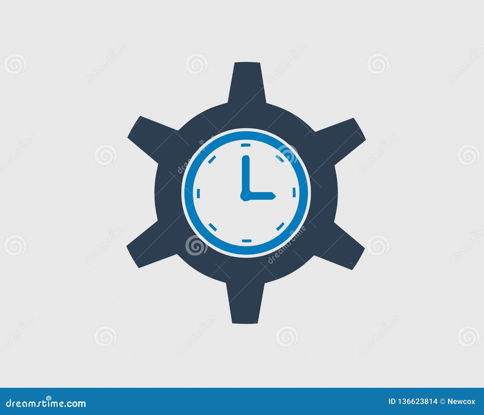 Clock Icon in Gray Background Stock Vector - Illustration of graphic ...