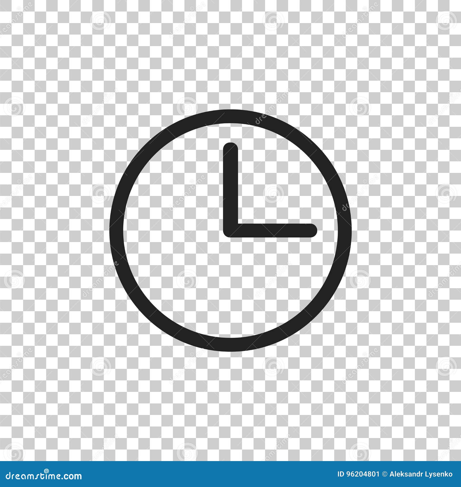 Clock Icon Illustration. Flat Vector Clock Pictogram Stock Vector ...