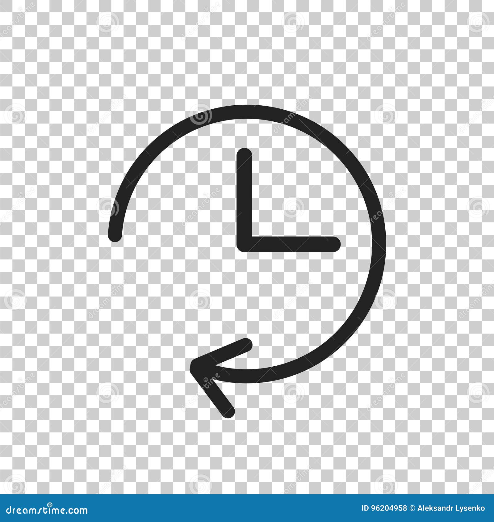 Clock Icon Illustration. Flat Vector Clock Pictogram Stock Vector ...