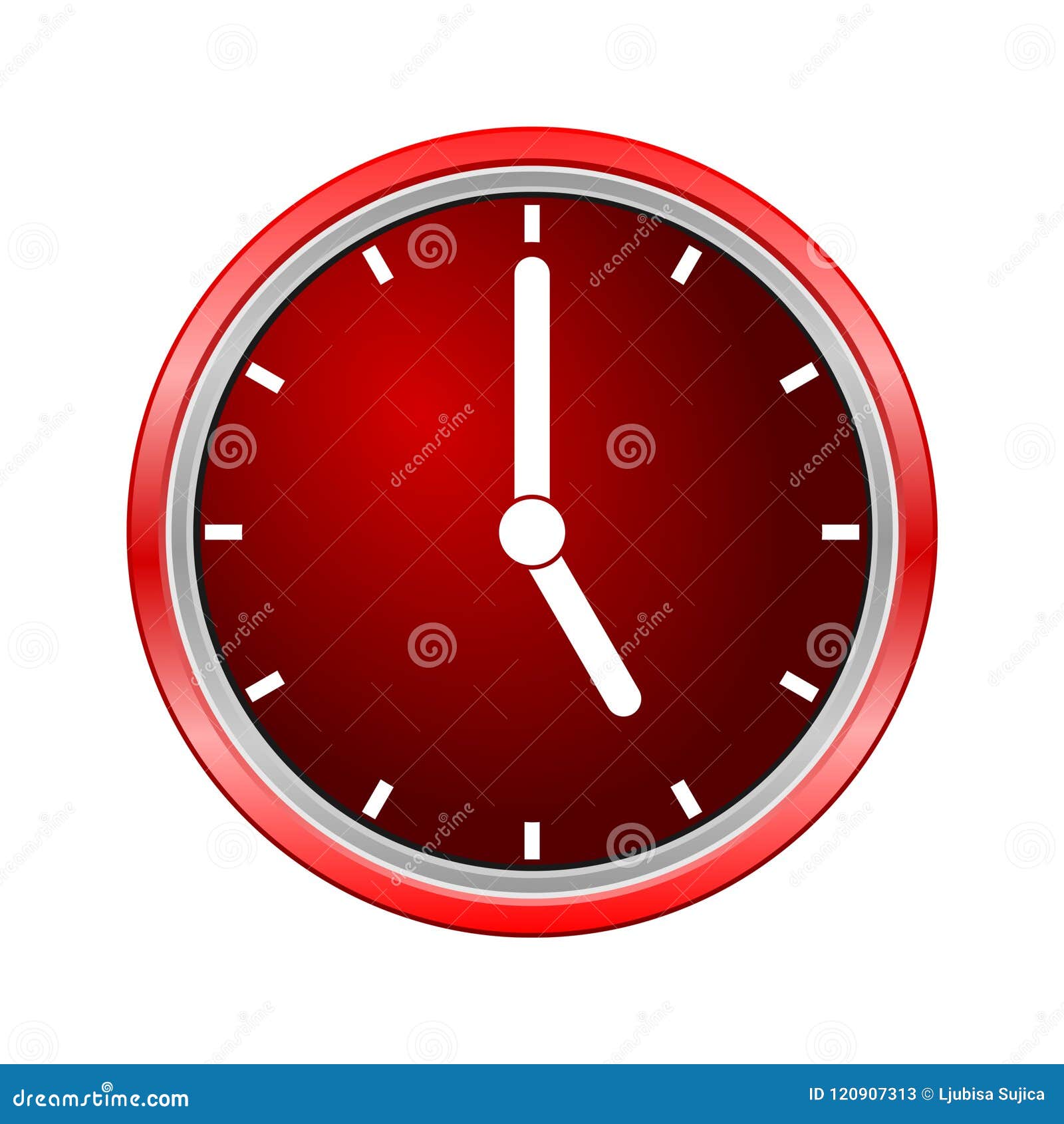 Clock Icon, Internet Button on White Background Stock Vector ...
