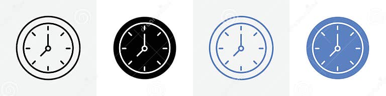 Clock Icon Vector Set Use for Web Stock Vector - Illustration of icon ...