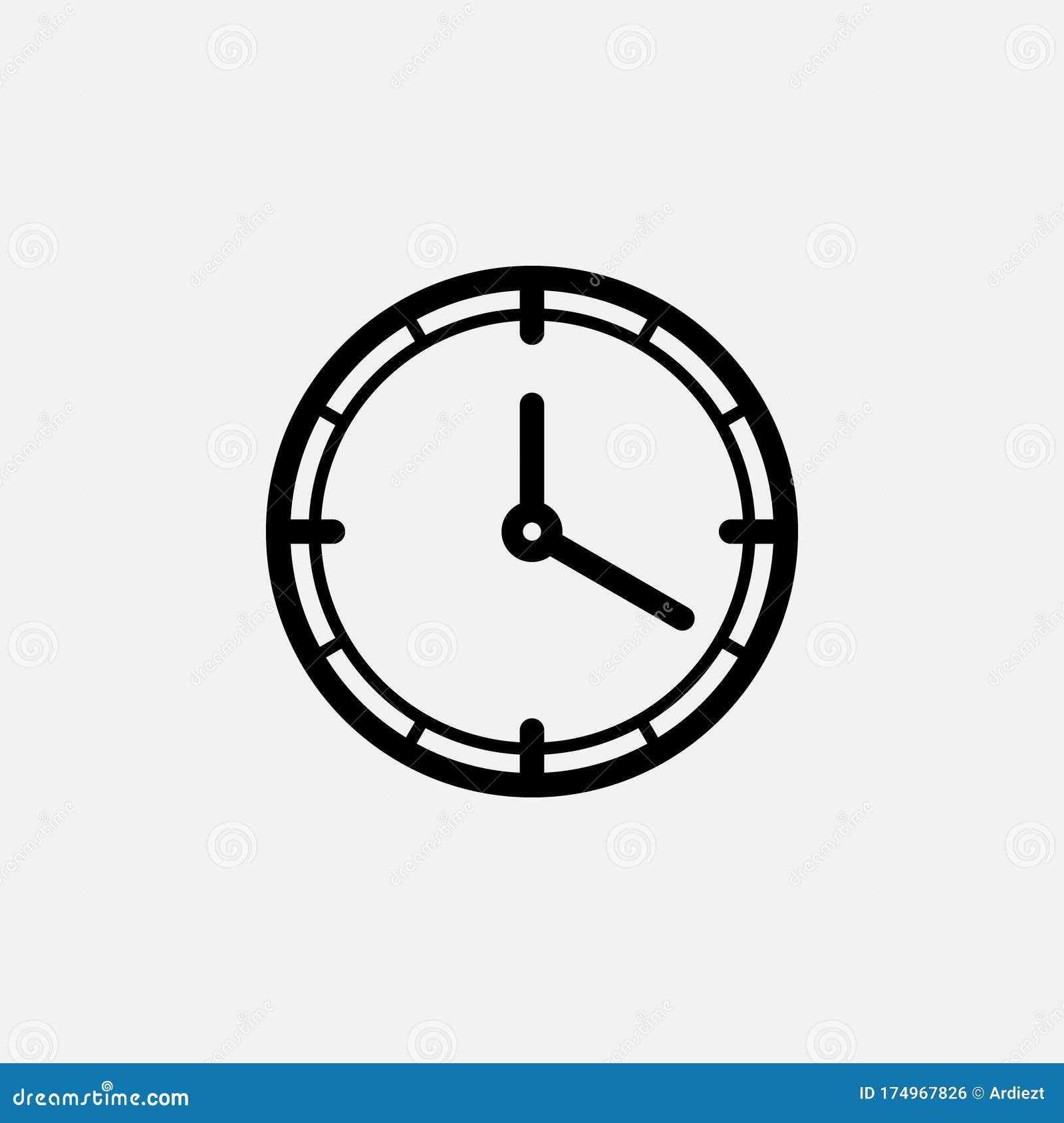 Clock Icon Logo Design. Simple Flat Vector Illustration Stock Vector ...