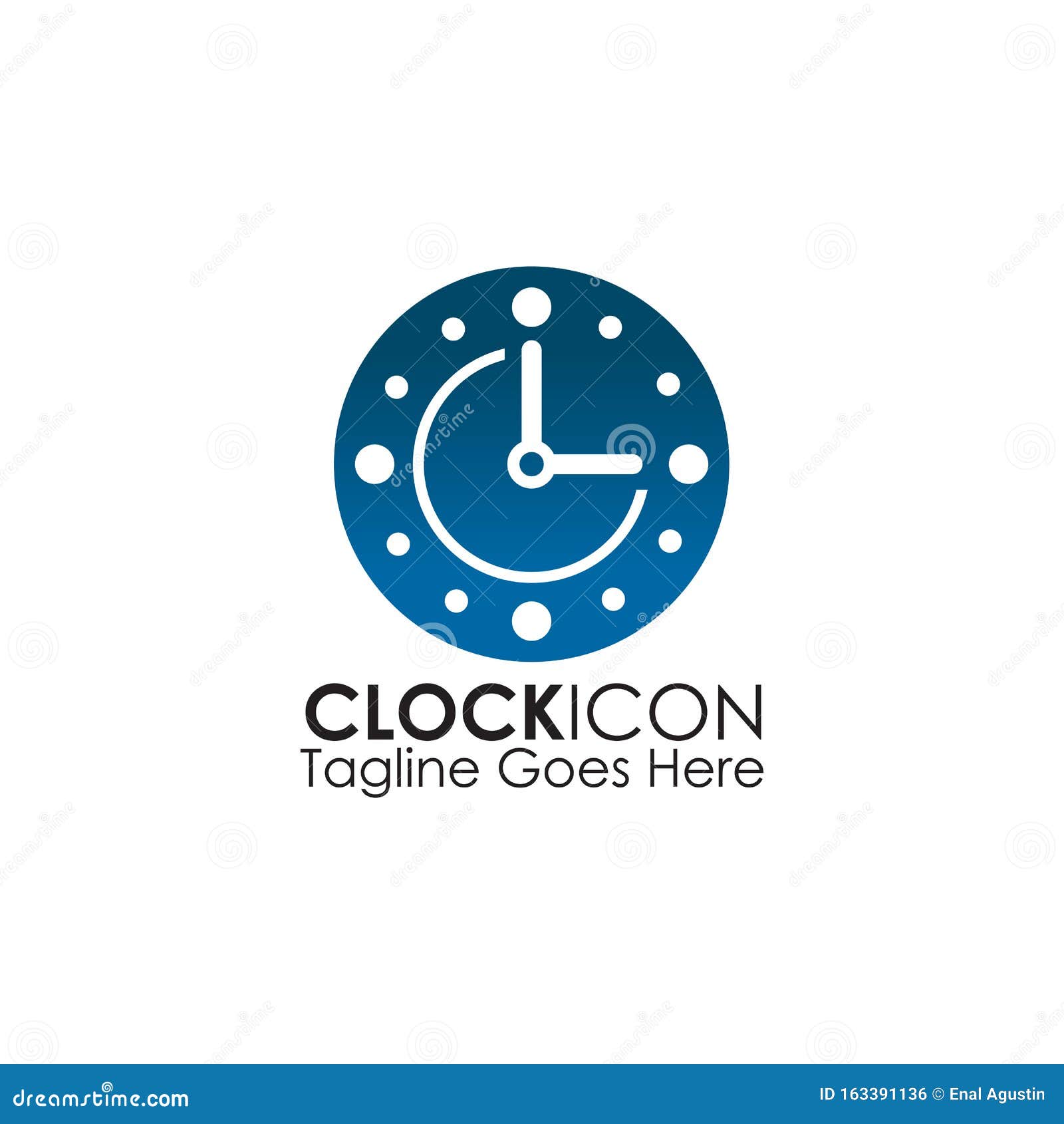 Clock Icon Logo Design Vector Template Stock Vector - Illustration of ...