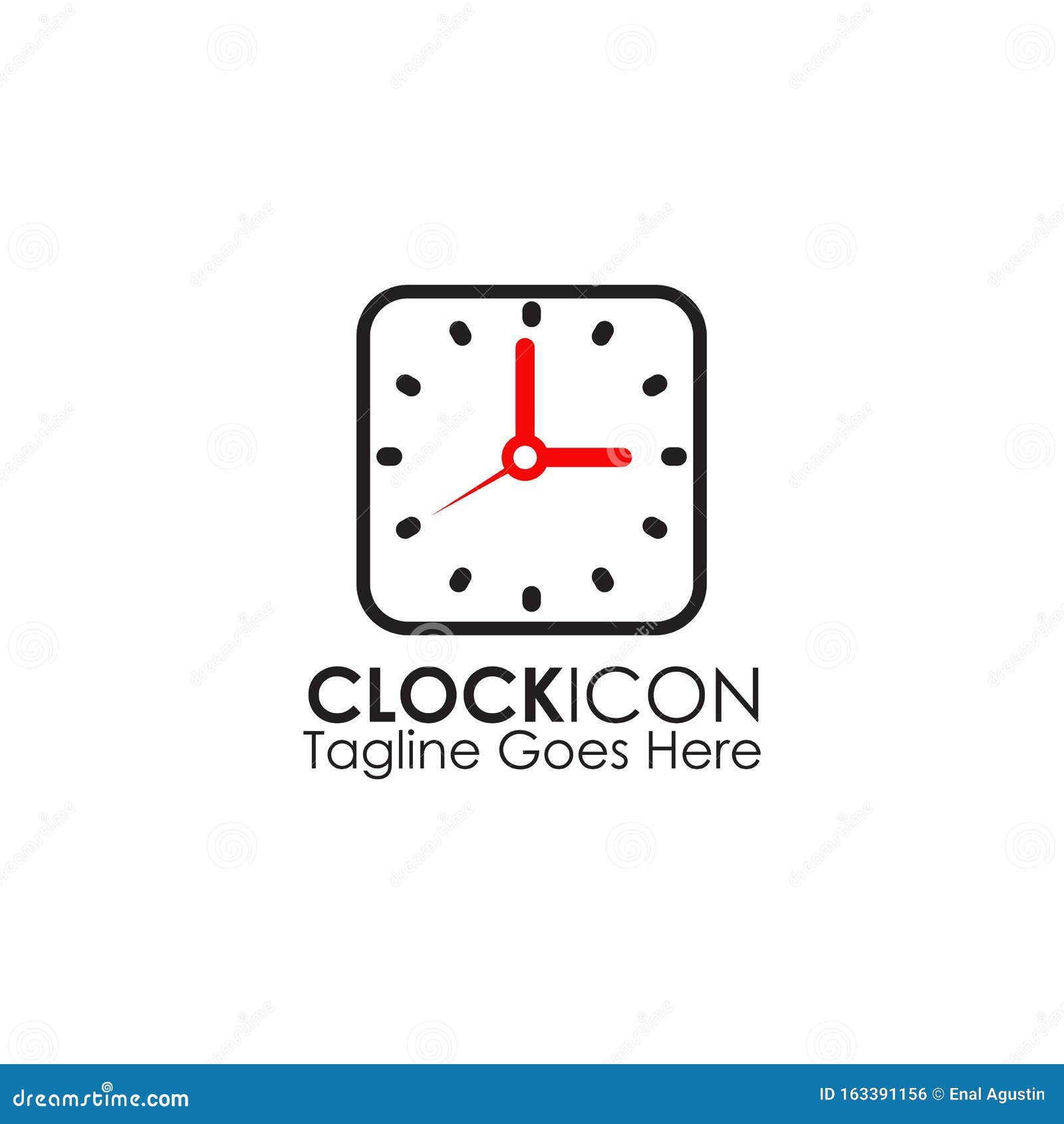 Clock Icon Logo Design Vector Template Stock Vector - Illustration of ...