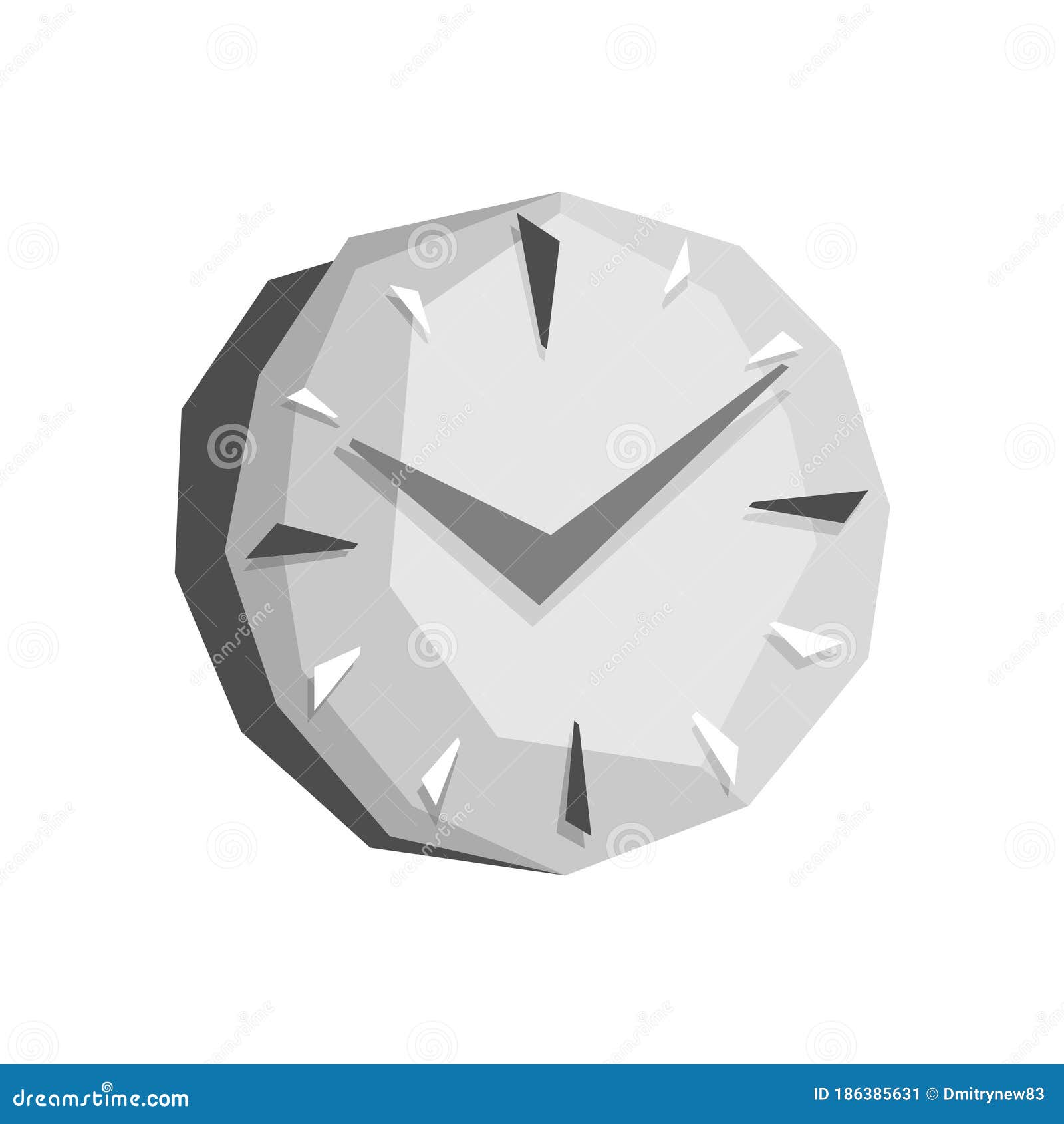 Clock Icon in Low Poly Style Stock Vector - Illustration of watch, time ...