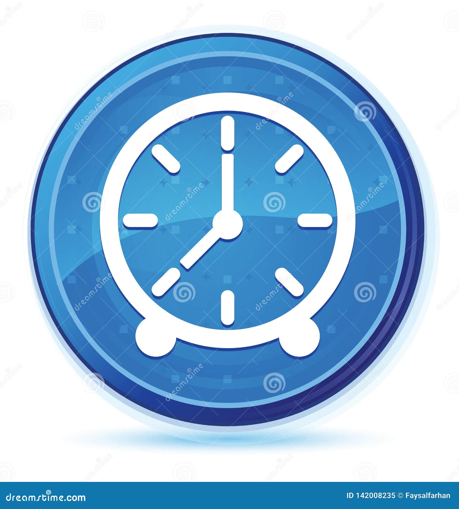 Clock Icon Midnight Blue Prime Round Button Stock Vector - Illustration ...