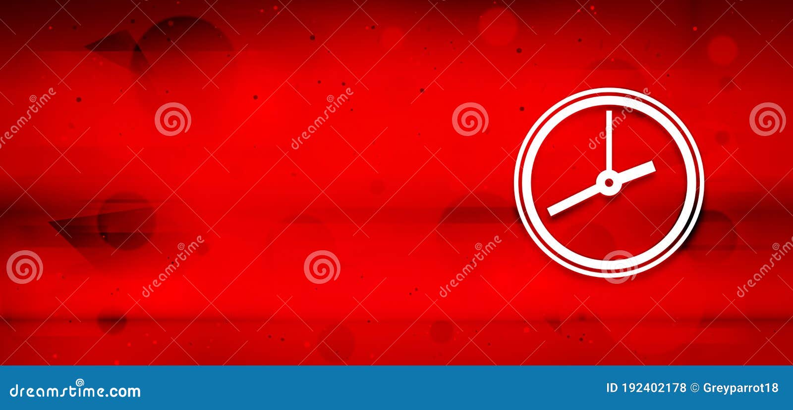 Clock Icon Motion Art Abstract Red Banner Illustration Stock ...